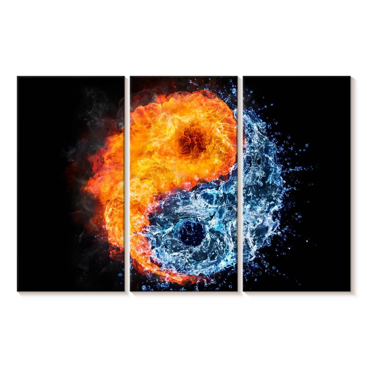 Elephant Stock Yin Yang Elements Wall Art - Horizontal Multi Panel ...
