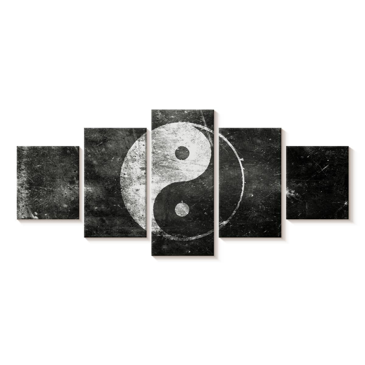 Elephant Stock Yin Yang Symbol Wall Art - Horizontal Multi Panel Canvas ...