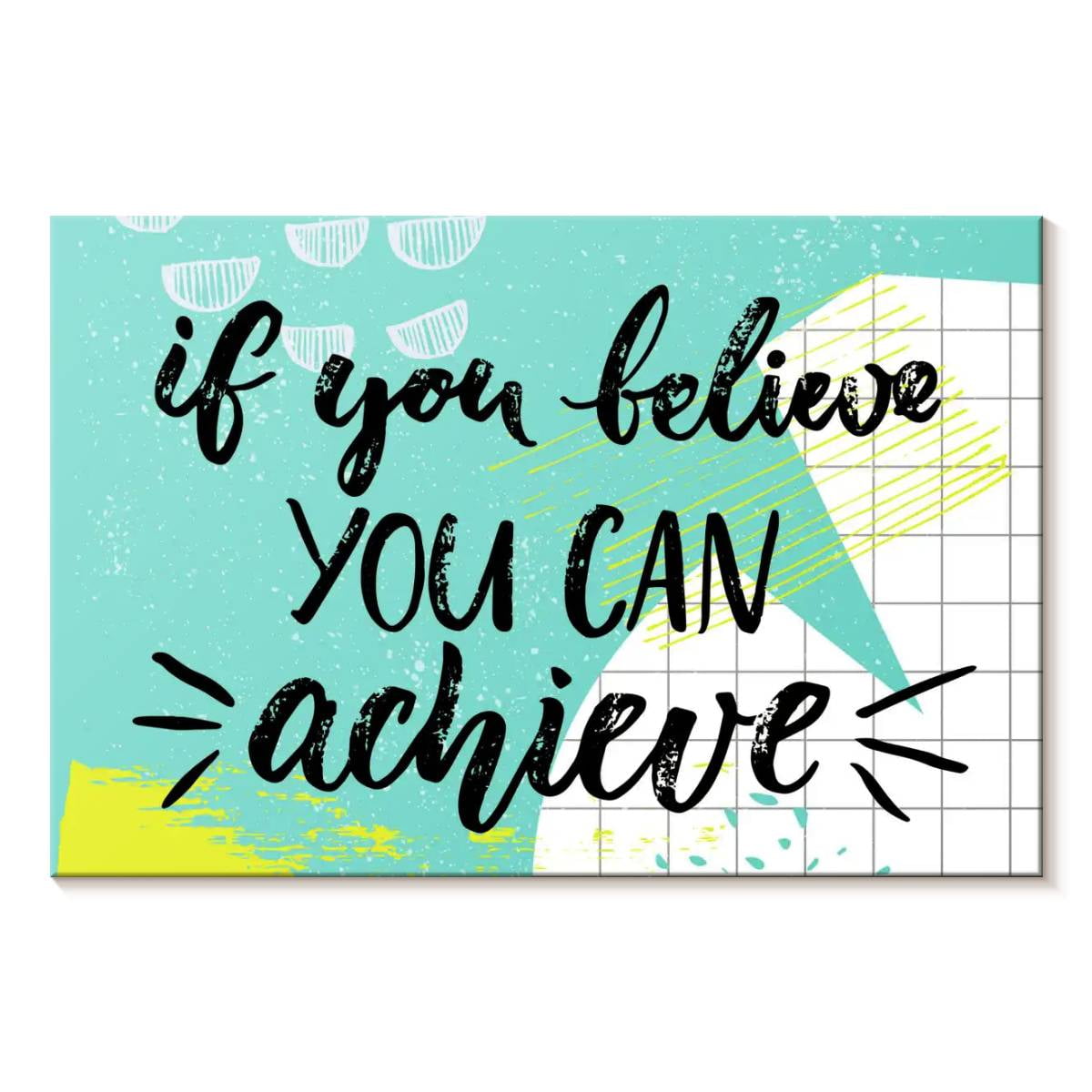 Elephant Stock If You Believe Motivational Quote Wall Art - Horizontal ...