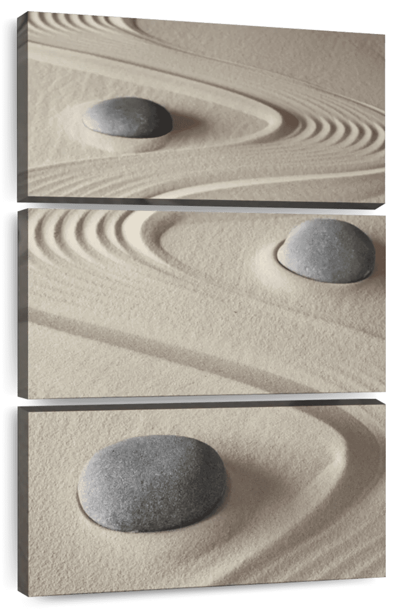 Elephant Stock Zen Garden Balance Wall Art - Vertical Multi Panel ...