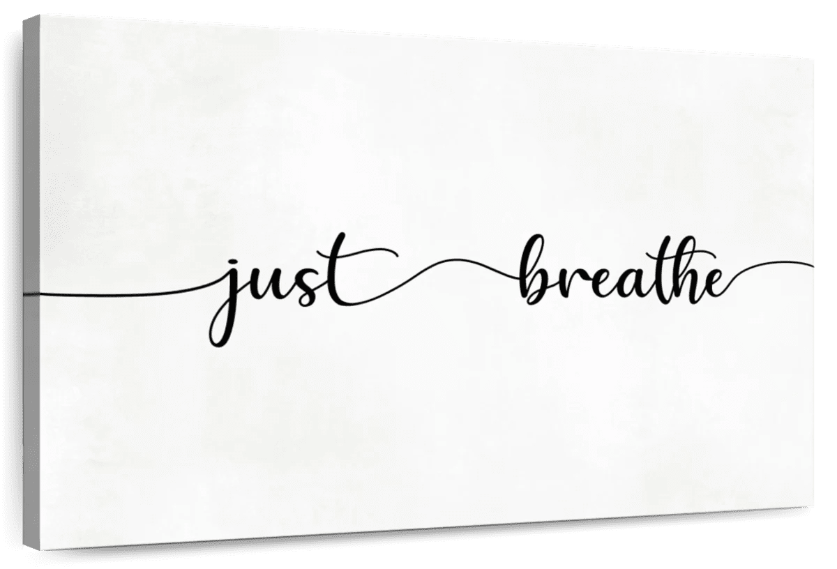 Elephant Stock Zen Just Breathe Wall Art - Horizontal Canvas Wall Art ...