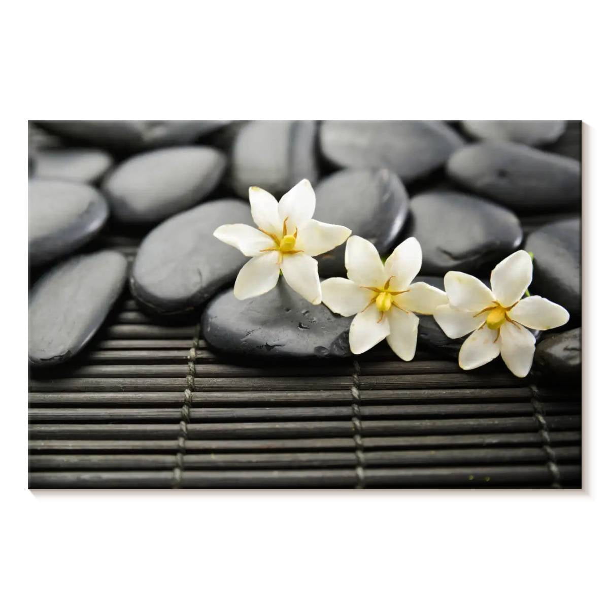 Elephant Stock Zen Stones And Flowers Wall Art - Horizontal Canvas Wall ...