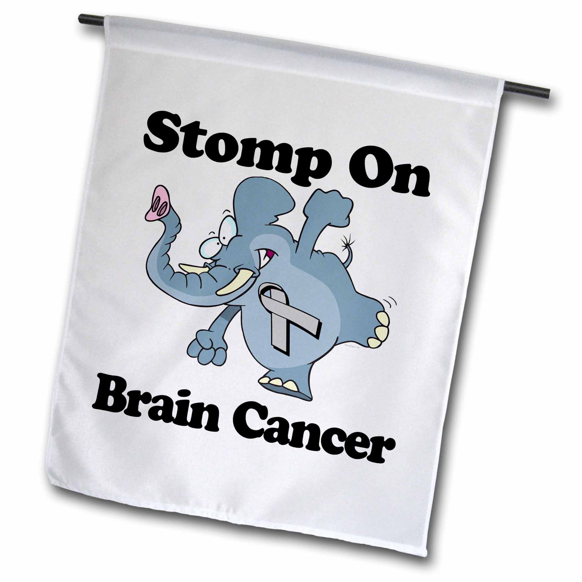 Elephant Stomp On Brain Cancer Awareness Ribbon Cause Design 18 x 27 ...