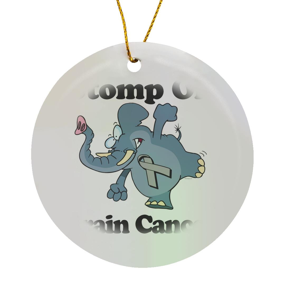 3drose, Elephant Stomp on Brain Cancer Awareness Ribbon Cause Design ...