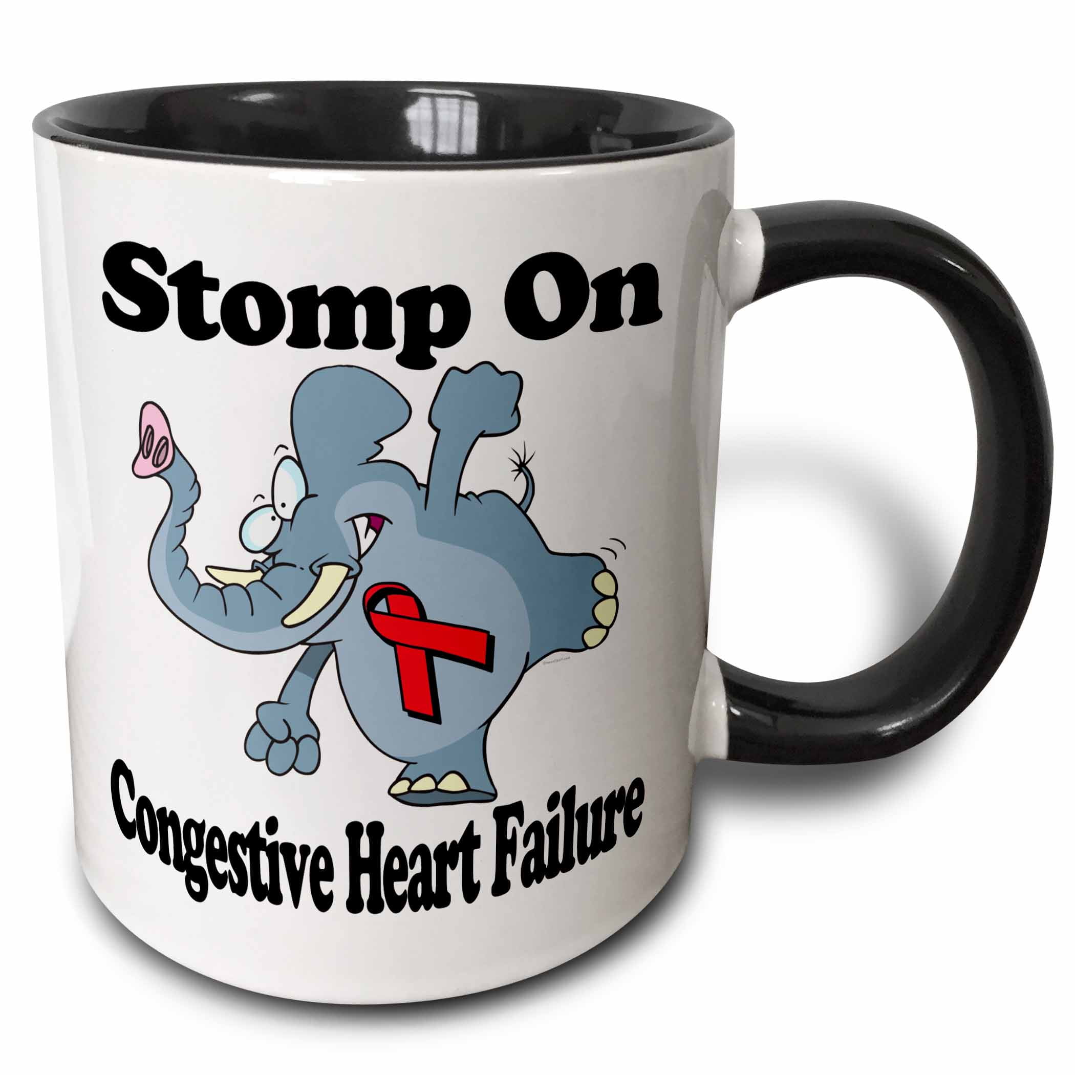 3drose, Elephant Stomp on Congestive Heart Failure Awareness Ribbon ...