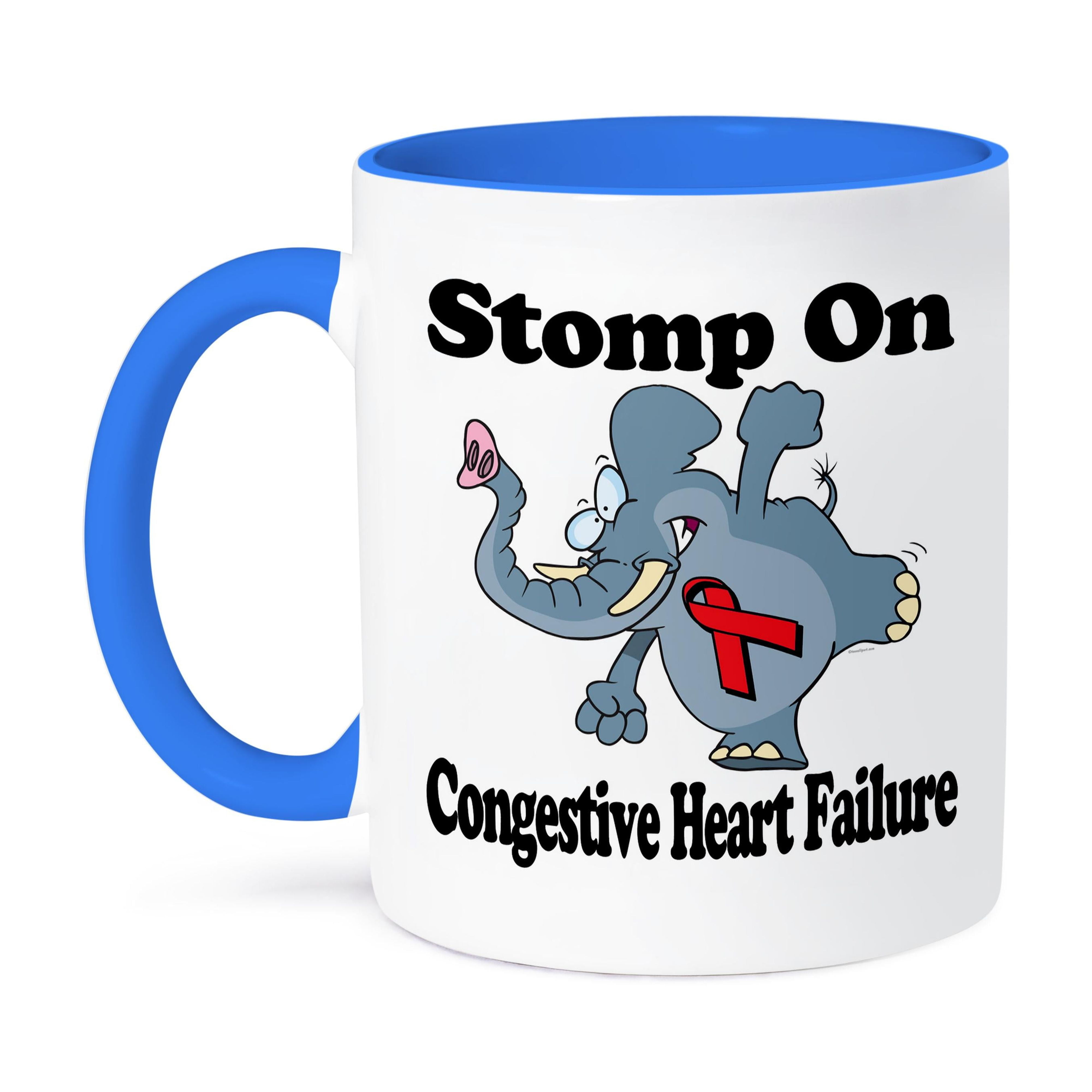 3dRose, Elephant Stomp On Congestive Heart Failure Awareness Ribbon ...
