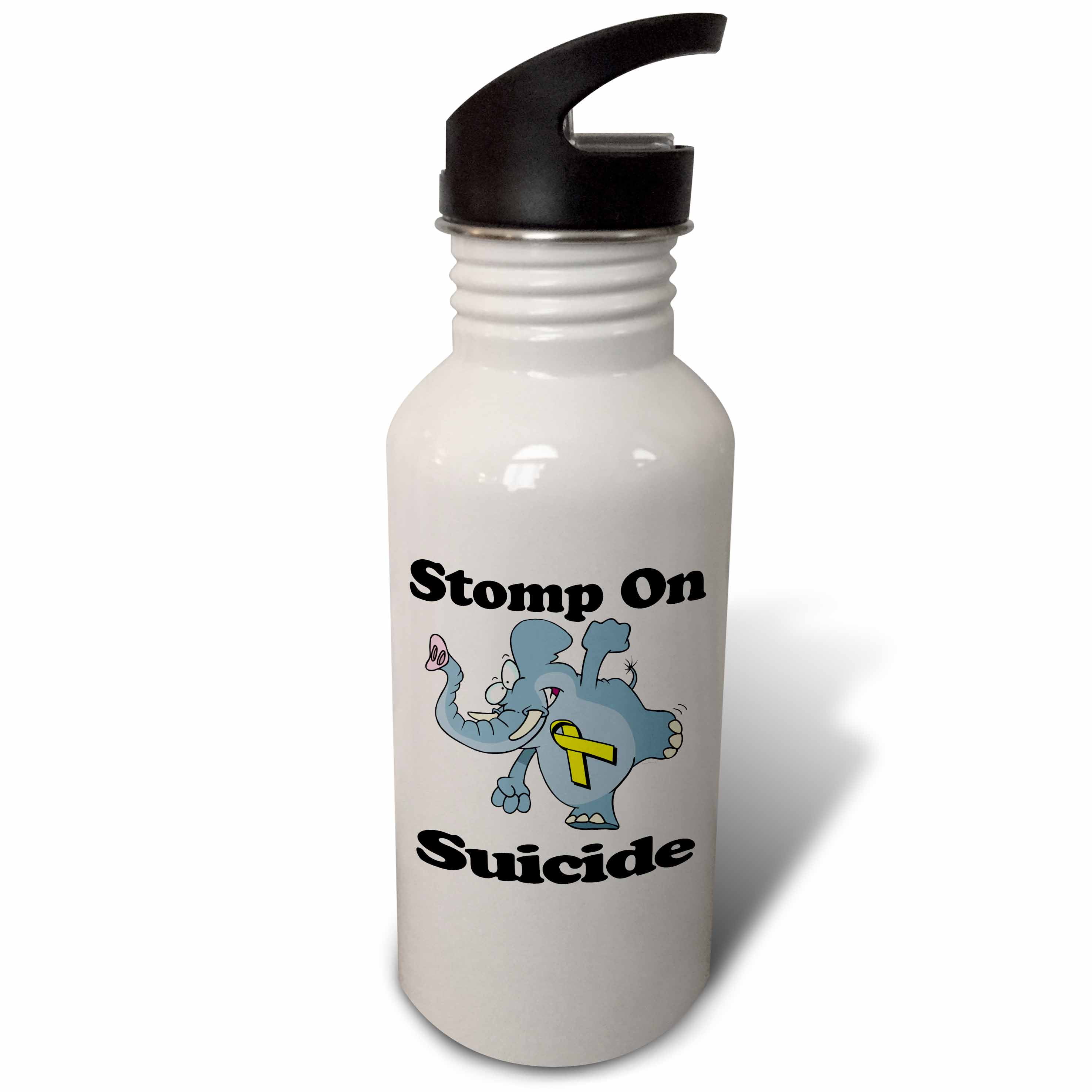Elephant Stomp On Suicide Awareness Ribbon Cause Design 21 oz Sports ...