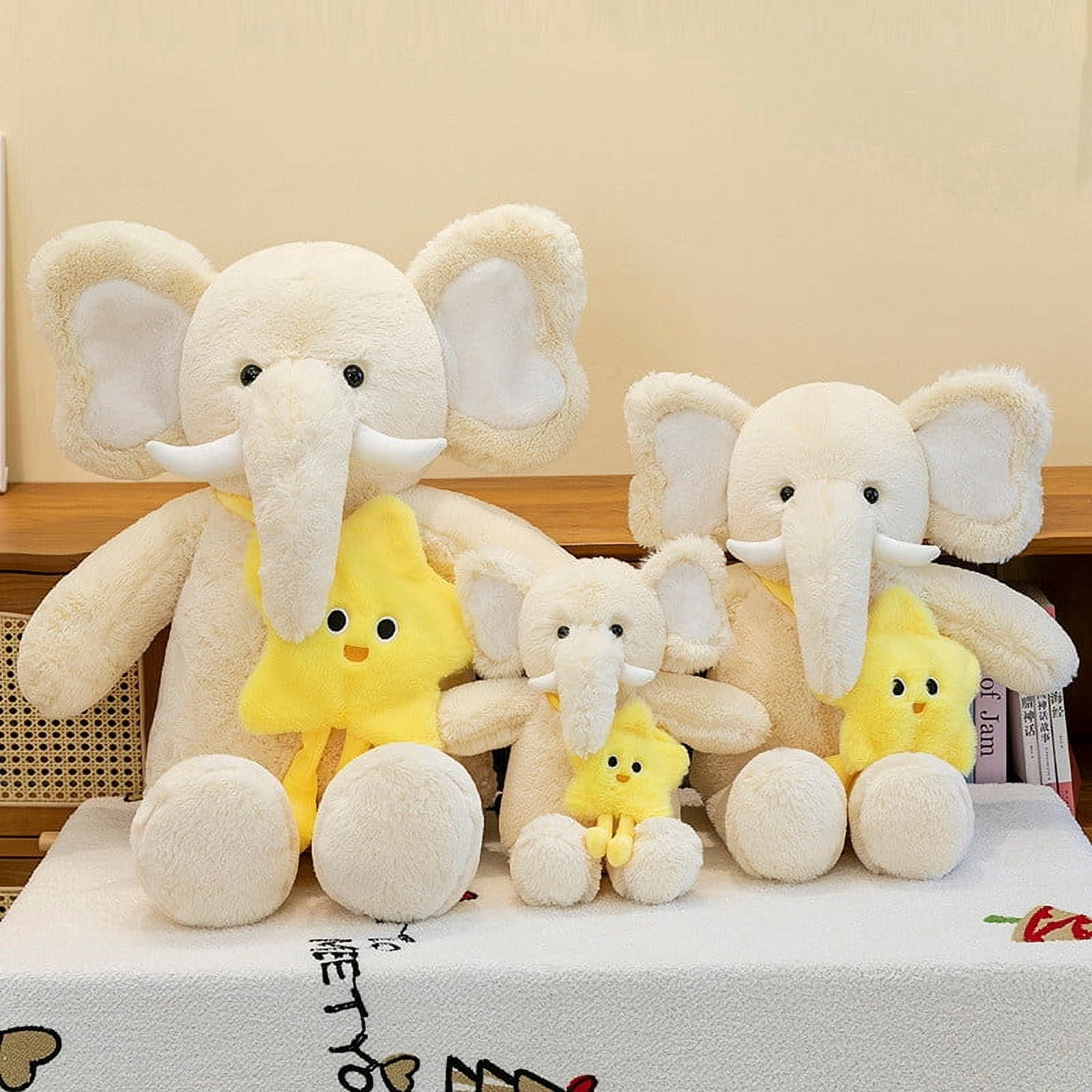 Elephant Stuffed Animals for Girls Boys, Elephant with Star Soft Plush ...
