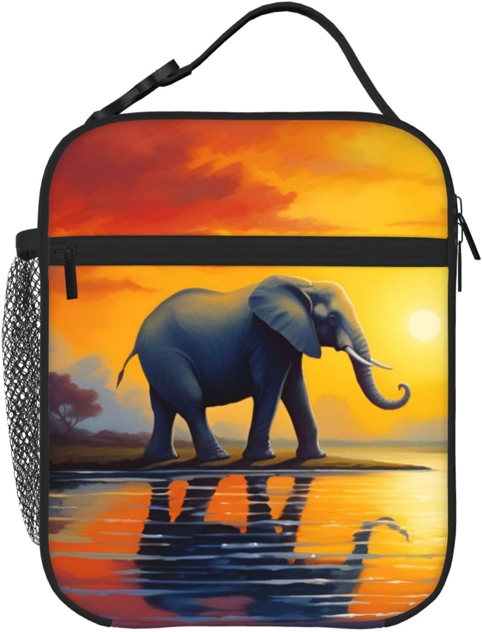 Elephant Sunset Lunch Box - Insulated Lunch Bags For WomenMenWomenMen ...