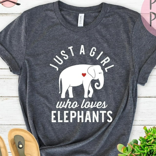 Elephant T Shirt Just Girl Who Loves Elephants Elephant Lover T