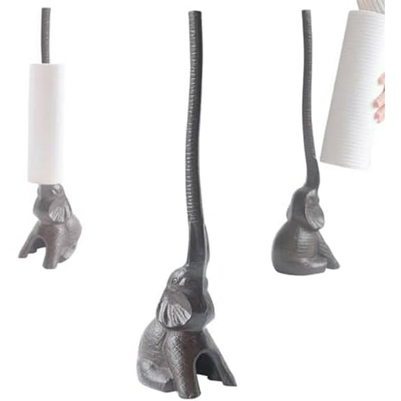 Elephant Toilet Paper Holder 16'' Cast Iron Paper Towel Holder Funny ...