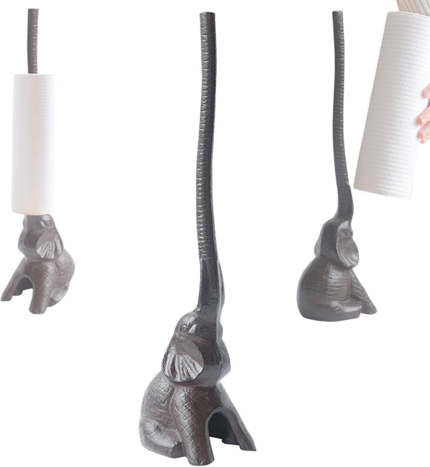 Elephant Toilet Paper Holder 16'' Cast Iron Paper Towel Holder Funny ...
