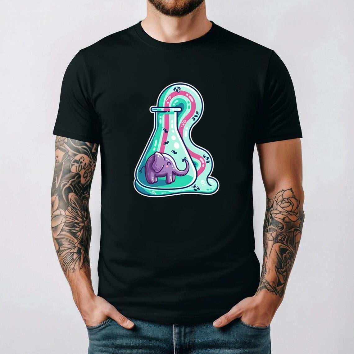 Elephant Toothpaste Nerd Science Unisex T-shirt Experiment Funny Retro ...