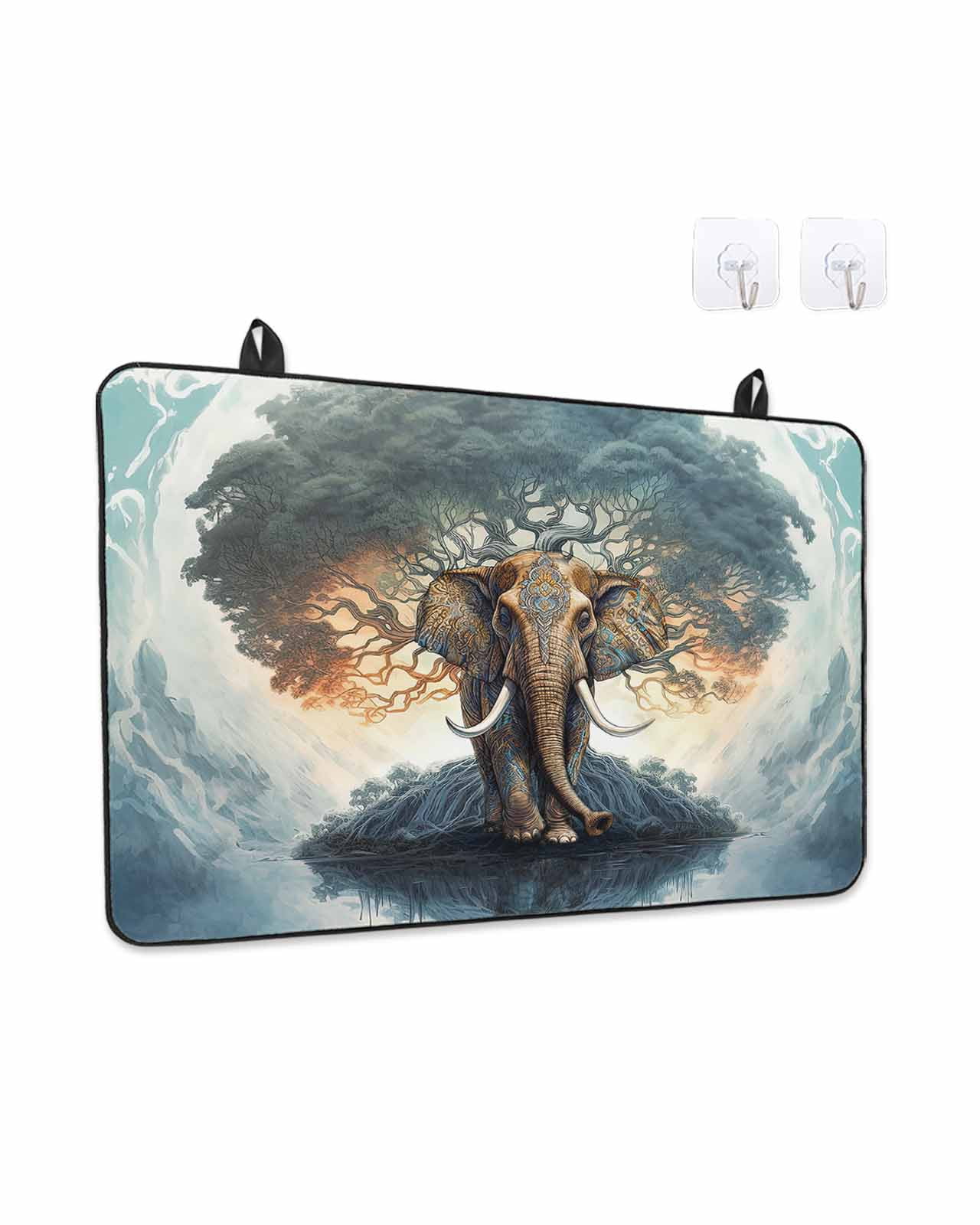 Elephant Tree Water Surface Stove Top Covers for Electric Stove, 28'x20 ...