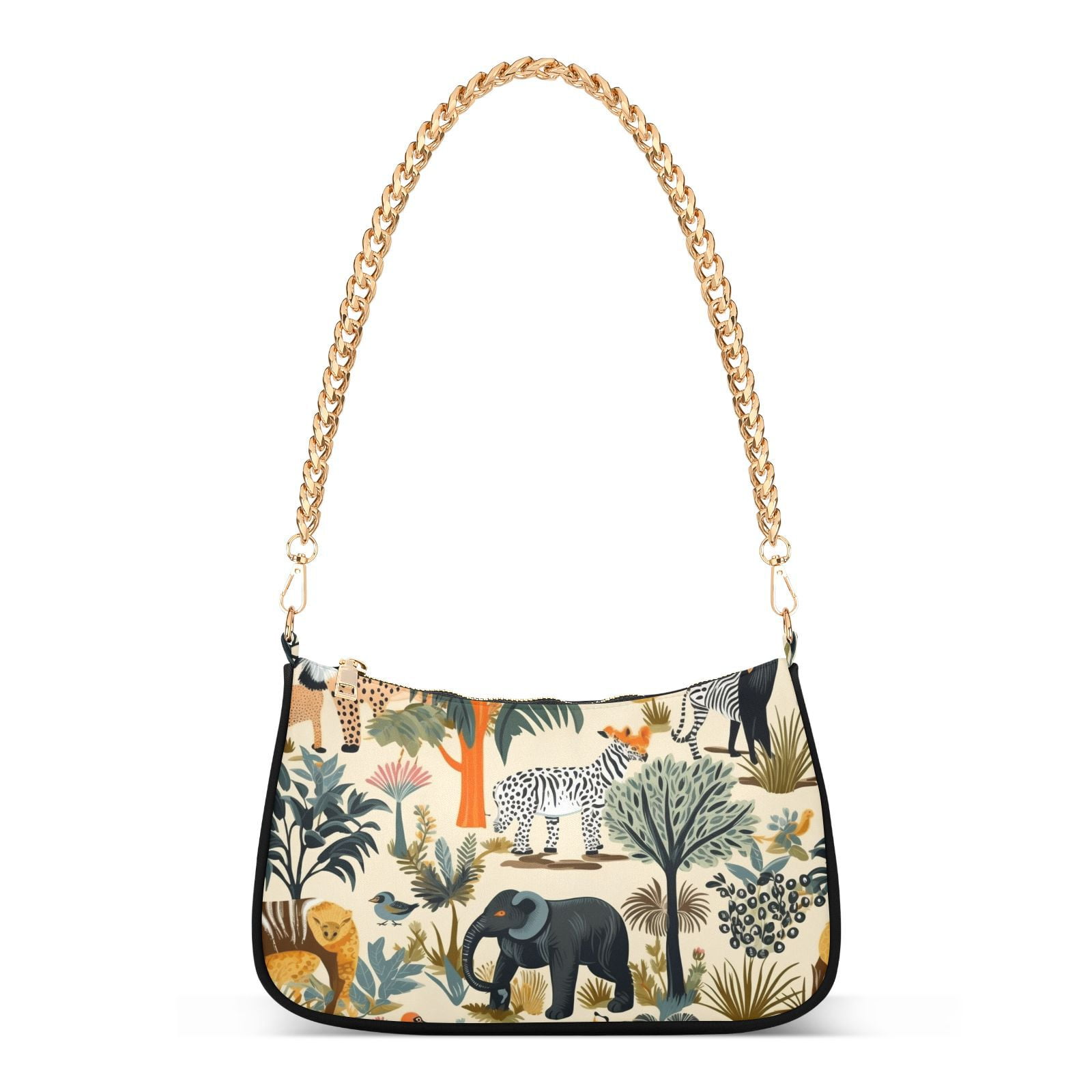 Elephant Trees Zebra Monkey BirdsWomen Small Shoulder Bag Crossbody ...