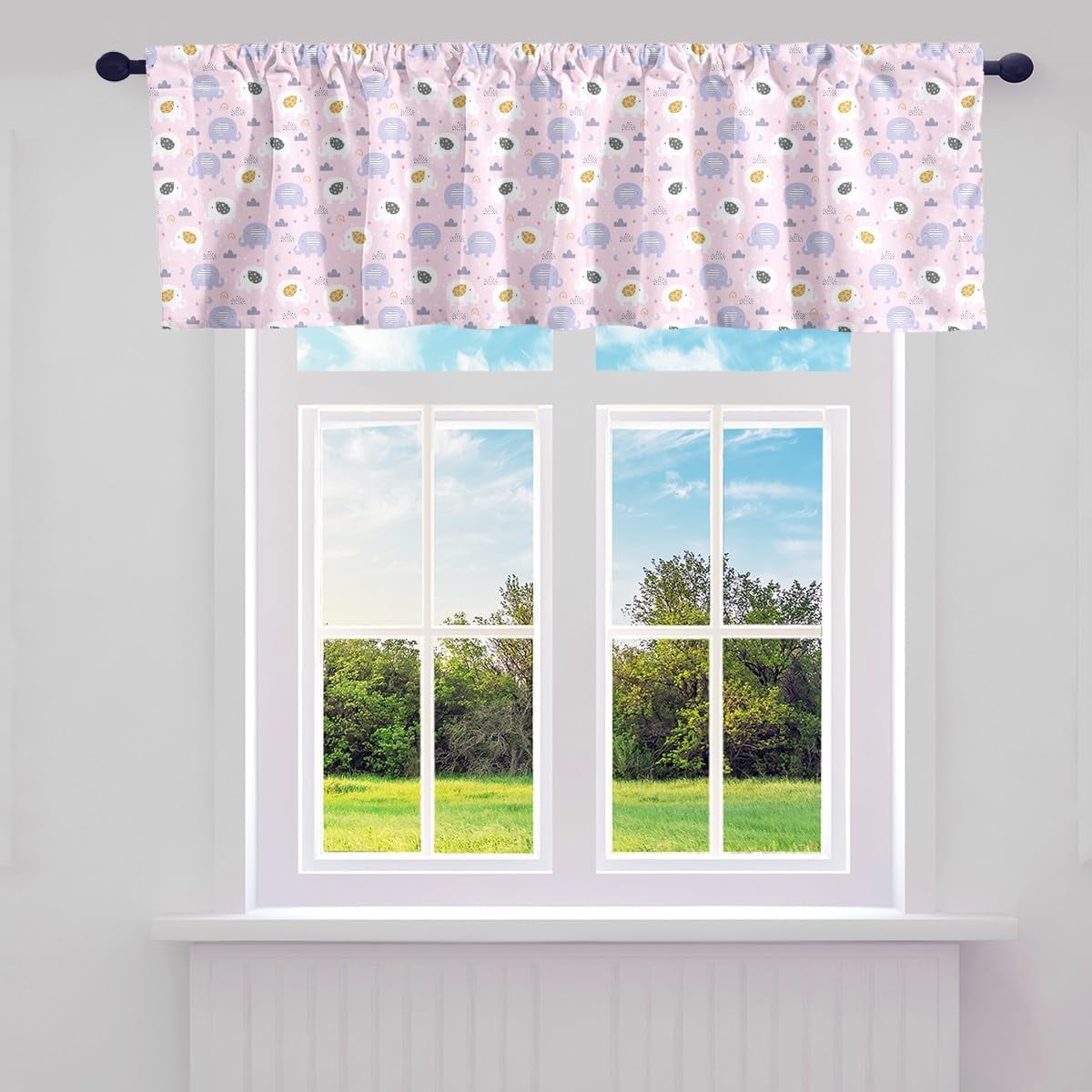 Elephant Valance Curtains for Living Room Bedroom for Kids Ethnic ...