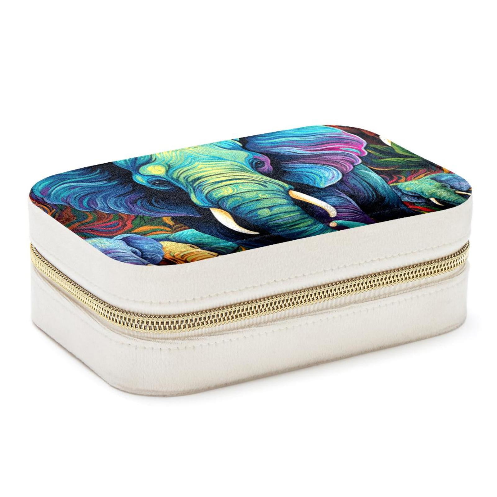 Elephant Velvet Portable Travel Organizer Box with Removable ...