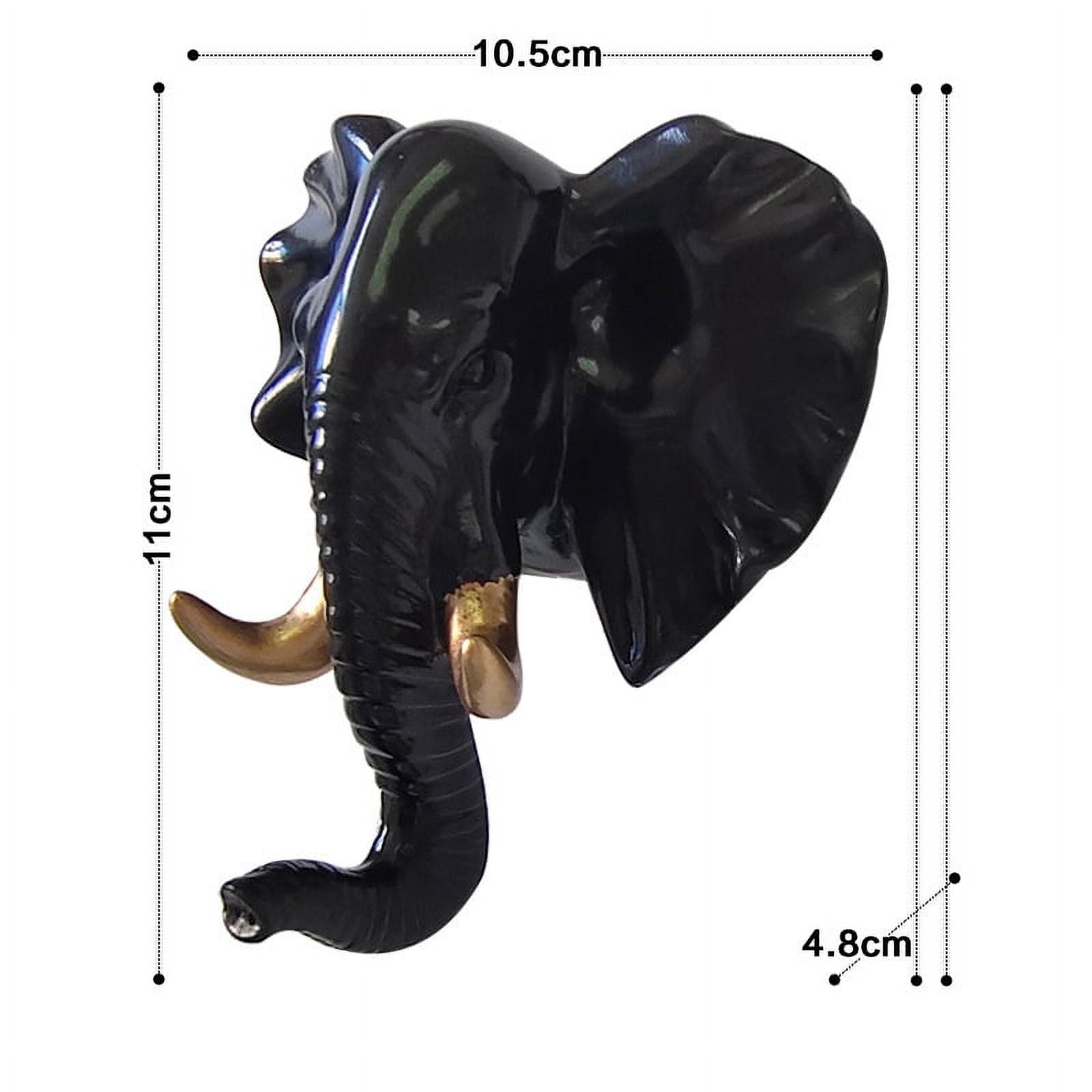 (Elephant) Wall Mounted Animal Head Rack Coat Cap Wall Hanger Horse Elephant Hook - Walmart.com