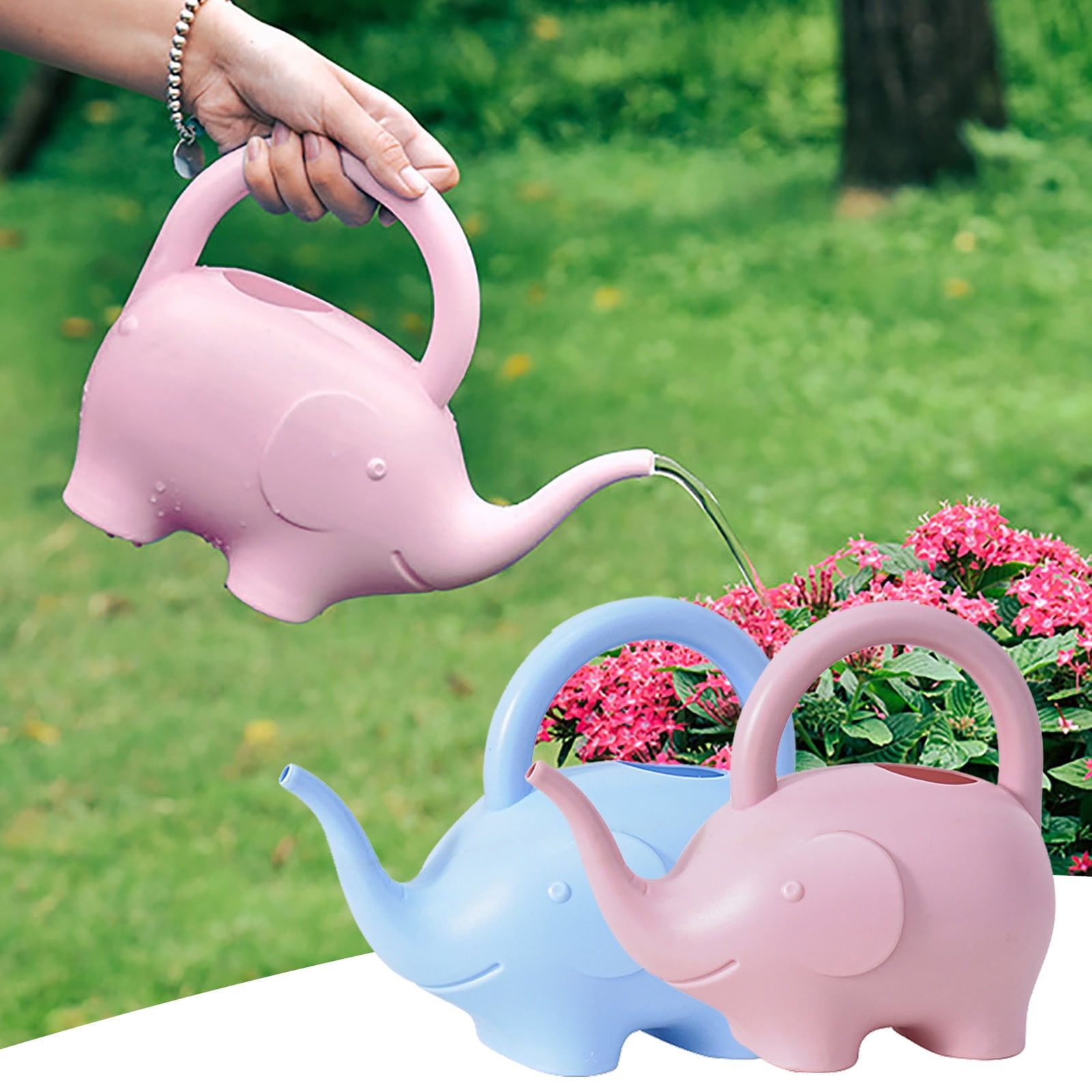 Elephant Watering Can, 1.7l Plastic Garden Watering Pot, Portable ...