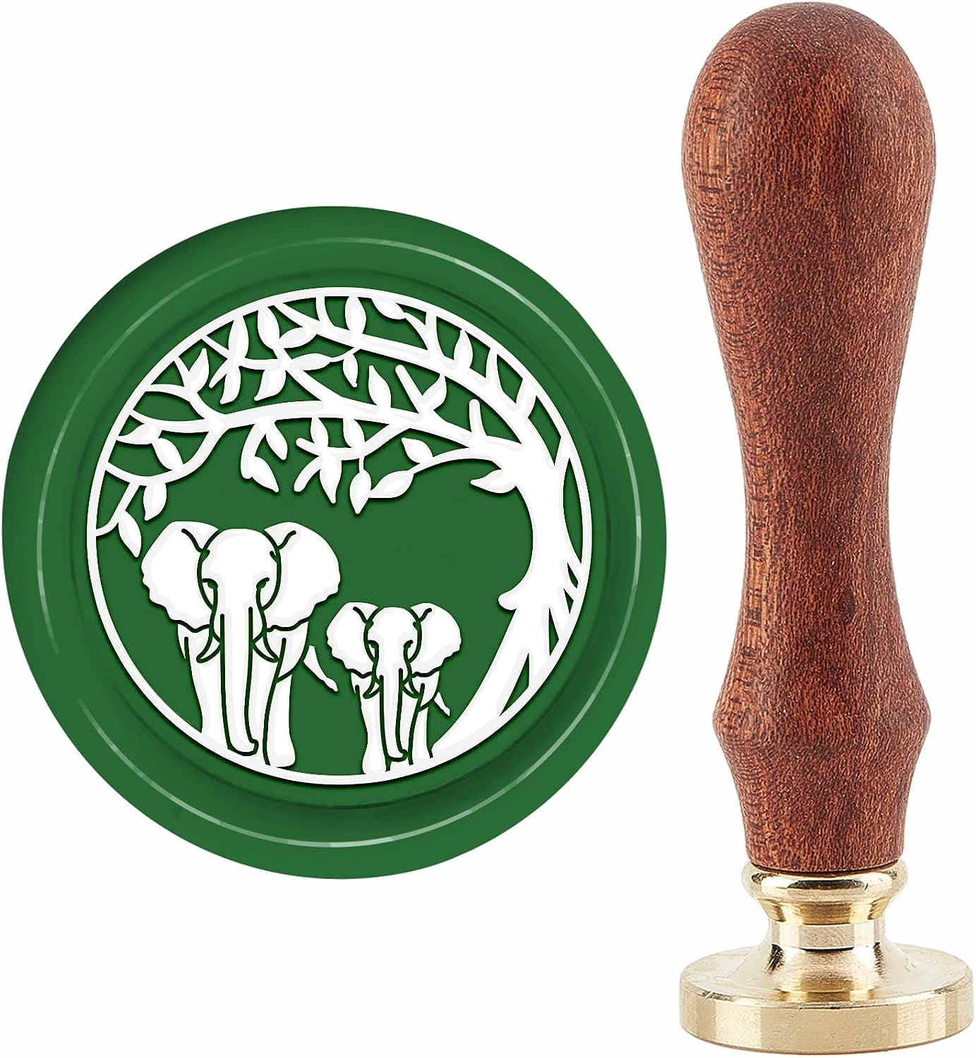 Elephant Wax Seal Stamp Envelope Greeting Cards Decoration Tree ...