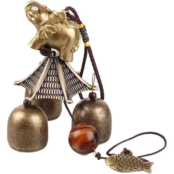 Elephant Wind Chimes Bells Feng Shui Wind Chimes for Lucky Outdoor ...