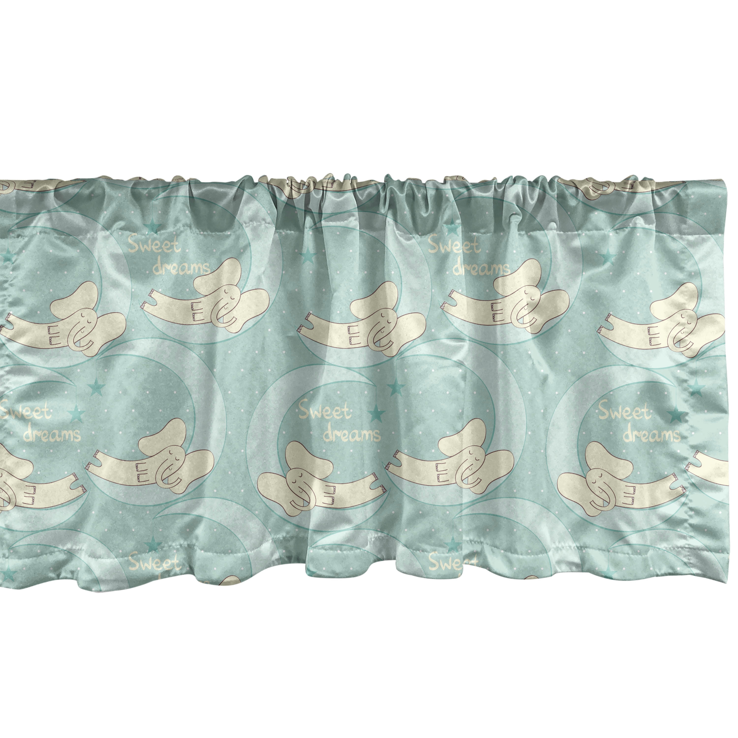 Elephant Window Valance, Nursery Themed Repetitive Composition of ...