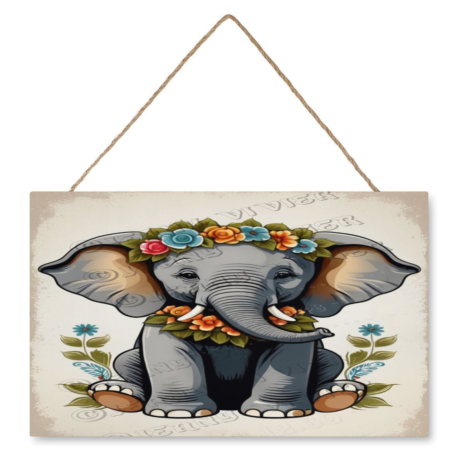 Elephant Wood Hanging Sign, Wood Wall Art, Funny Bathroom Wood Decor ...