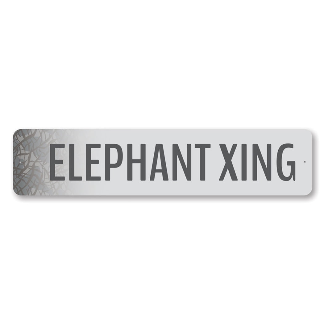 Elephant Xing, Wildlife Animal Road Sign, Caution Road Sign, Elephant ...