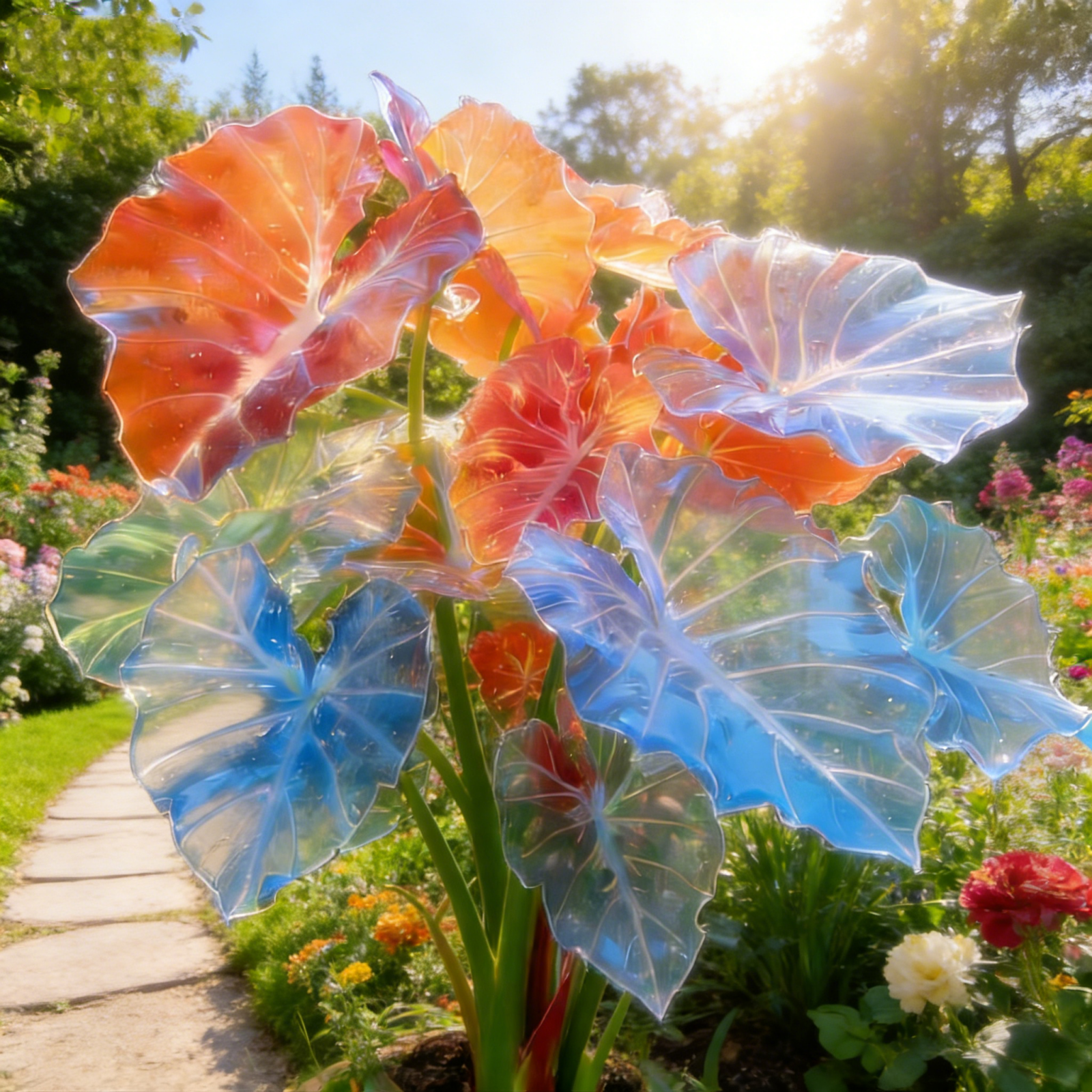 Elephant ear-Bulbs-for Planting Style Garden Stake for Outdoor ...