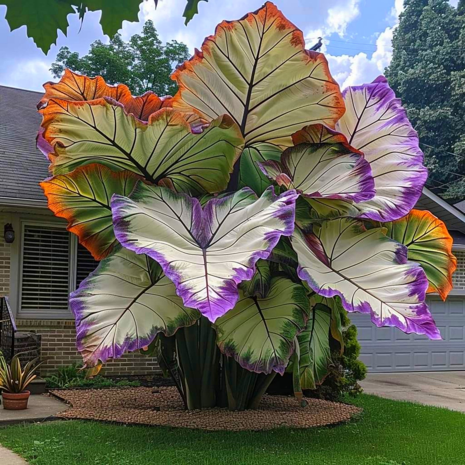 Elephant ear Planting-Ornamental-Premium Garden Stakes-Home Decoration ...