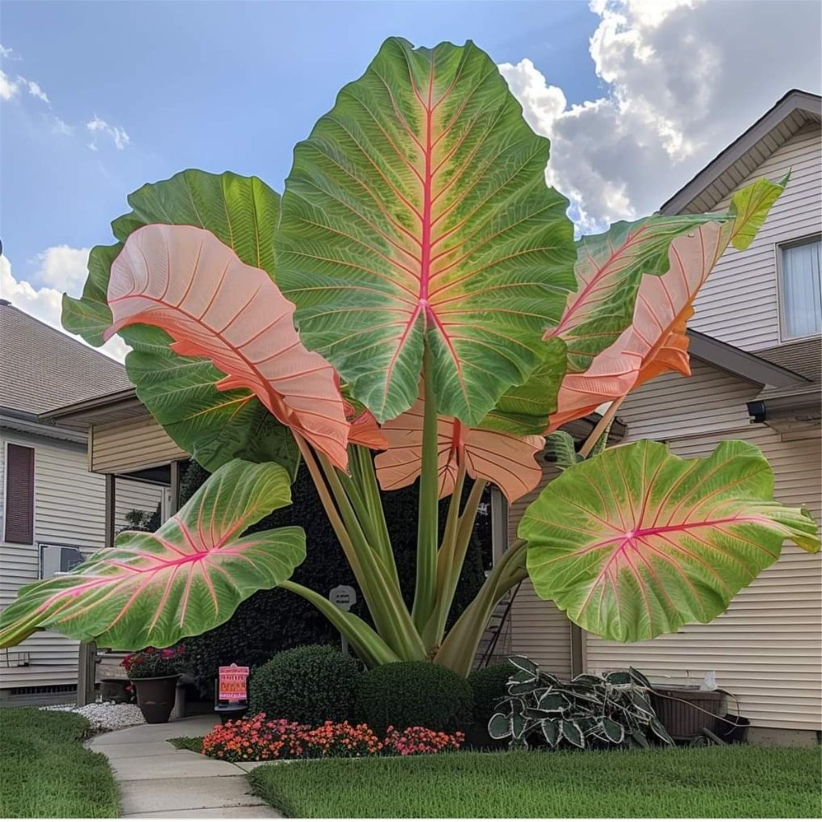 Elephant ear bulbs-Shade tolerant and easy to grow - large leaves are ...