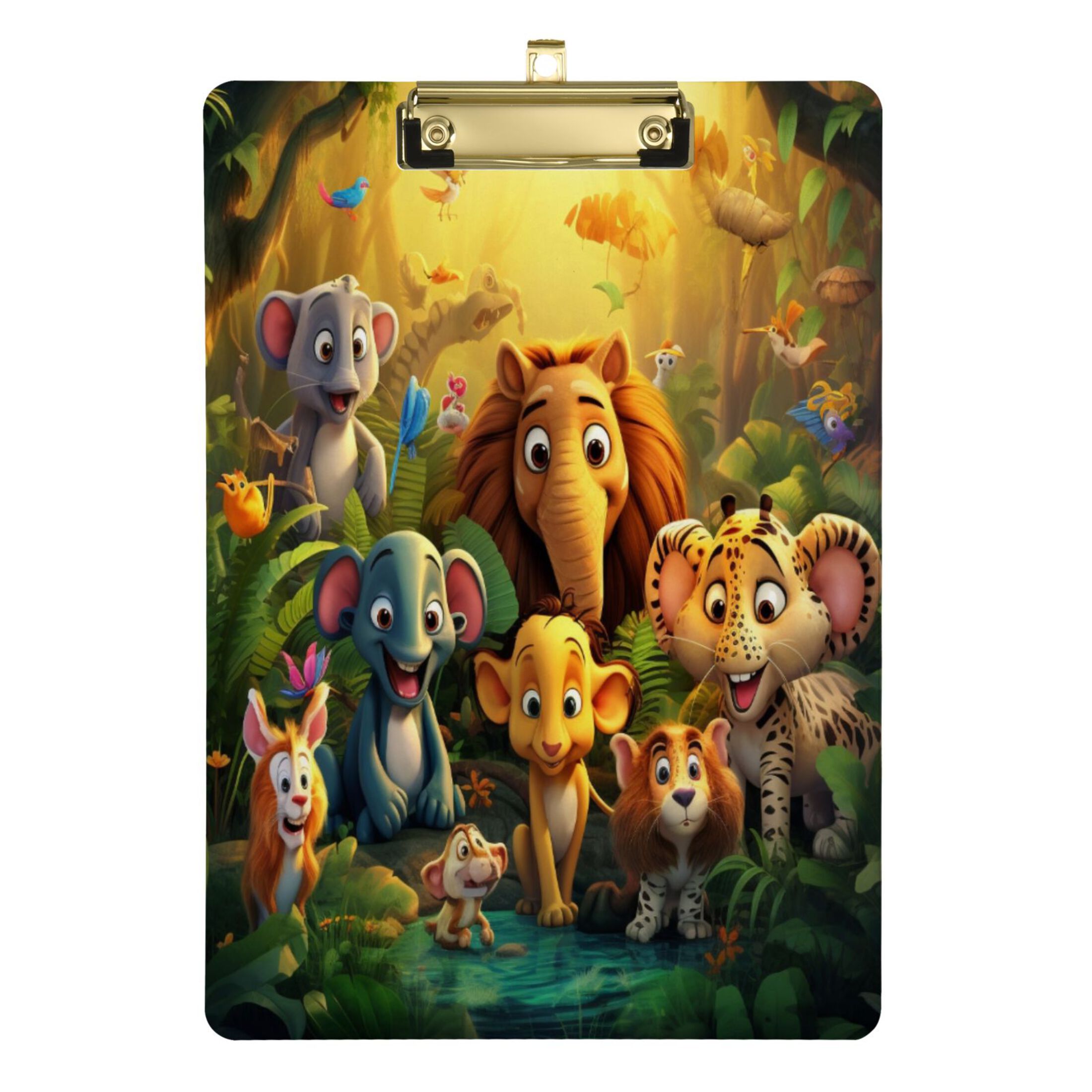 Elephant in Forest Acrylic Clipboards A4 Standard Letter Size Clipboard 12.5" X 9" Clip Board ...