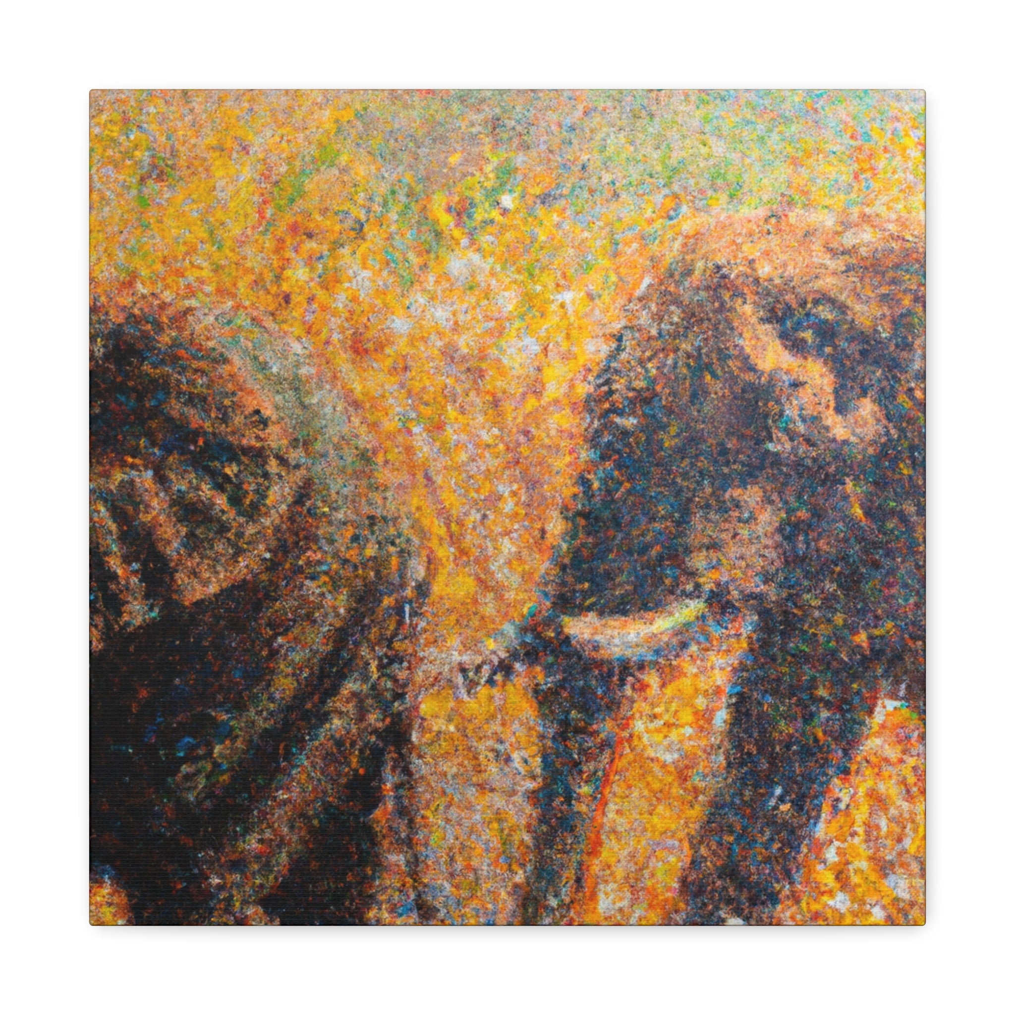 "Elephant in Pointillism" - Canvas - Walmart.com