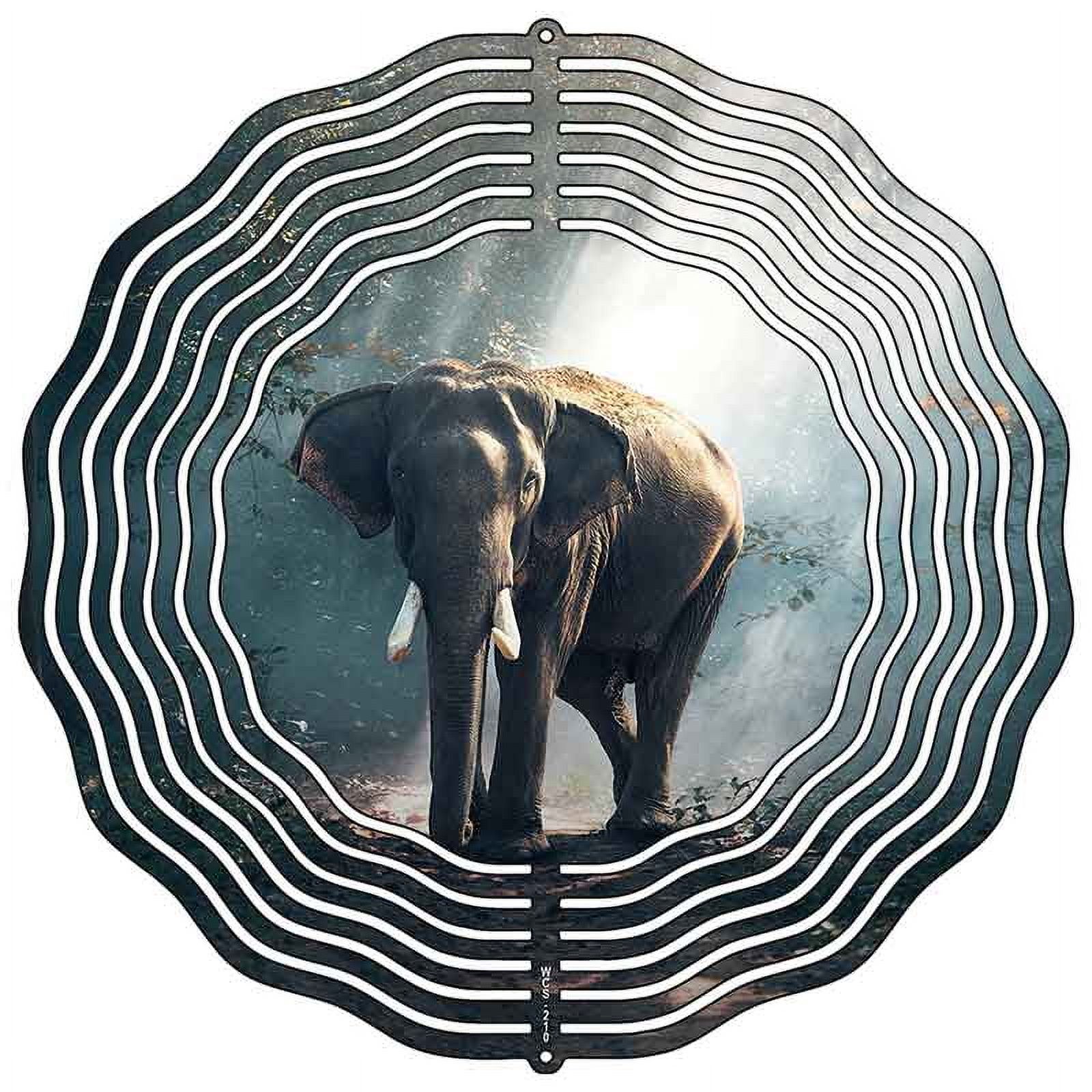 Elephant in the Forest Novelty Metal Wind Spinner WCS-210 10" (WCS ...