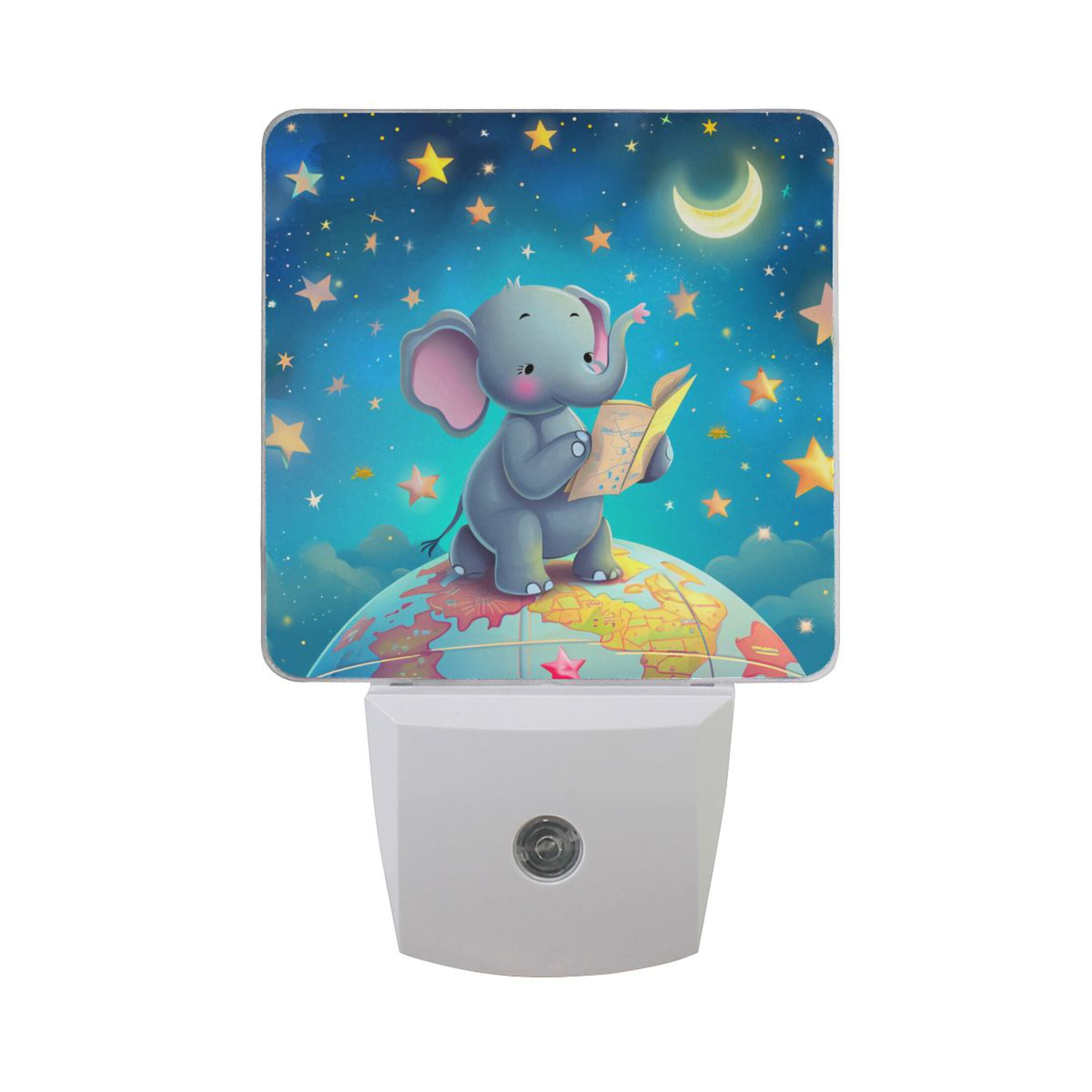 Elephant on Earth LED Night Light Dusk to Dawn Sensor 2 Pack Plug-in ...
