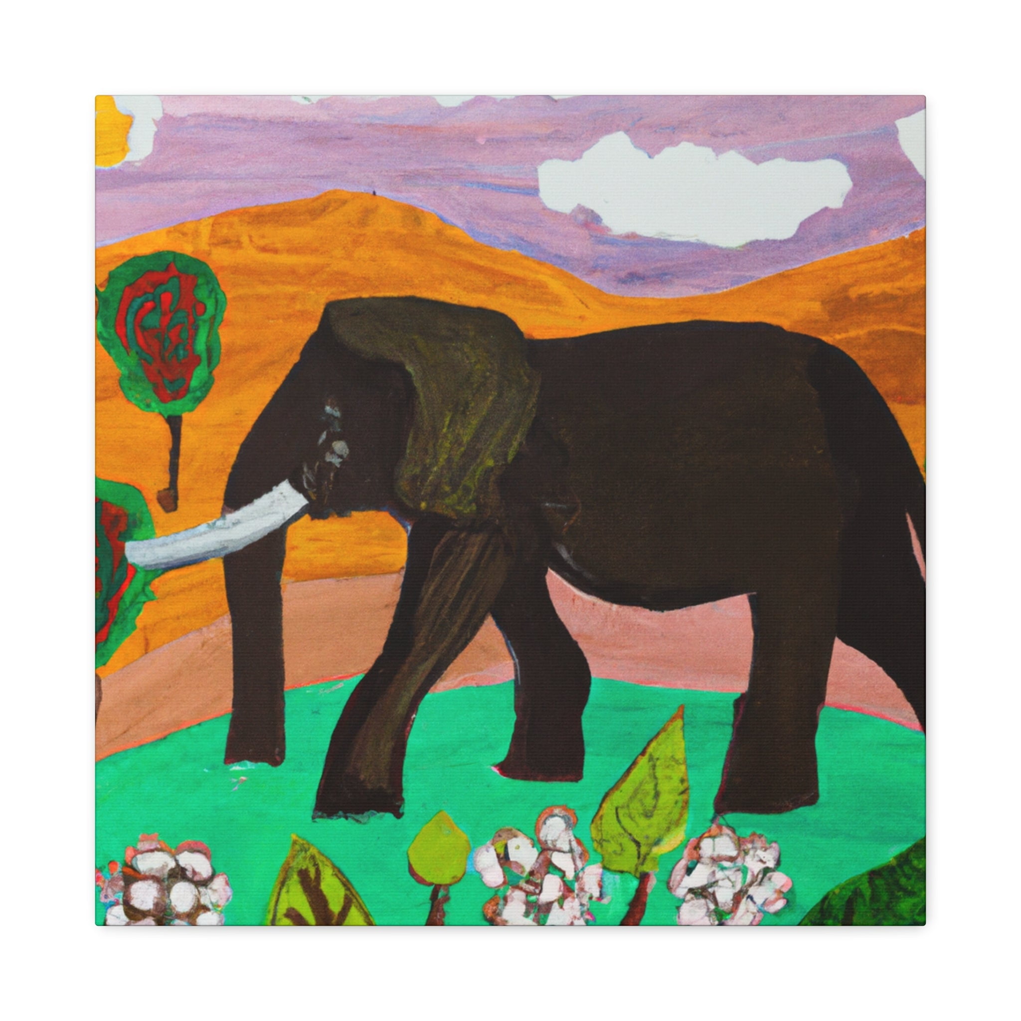 "Elephant's Majestic Splendor" - Canvas - Walmart.com