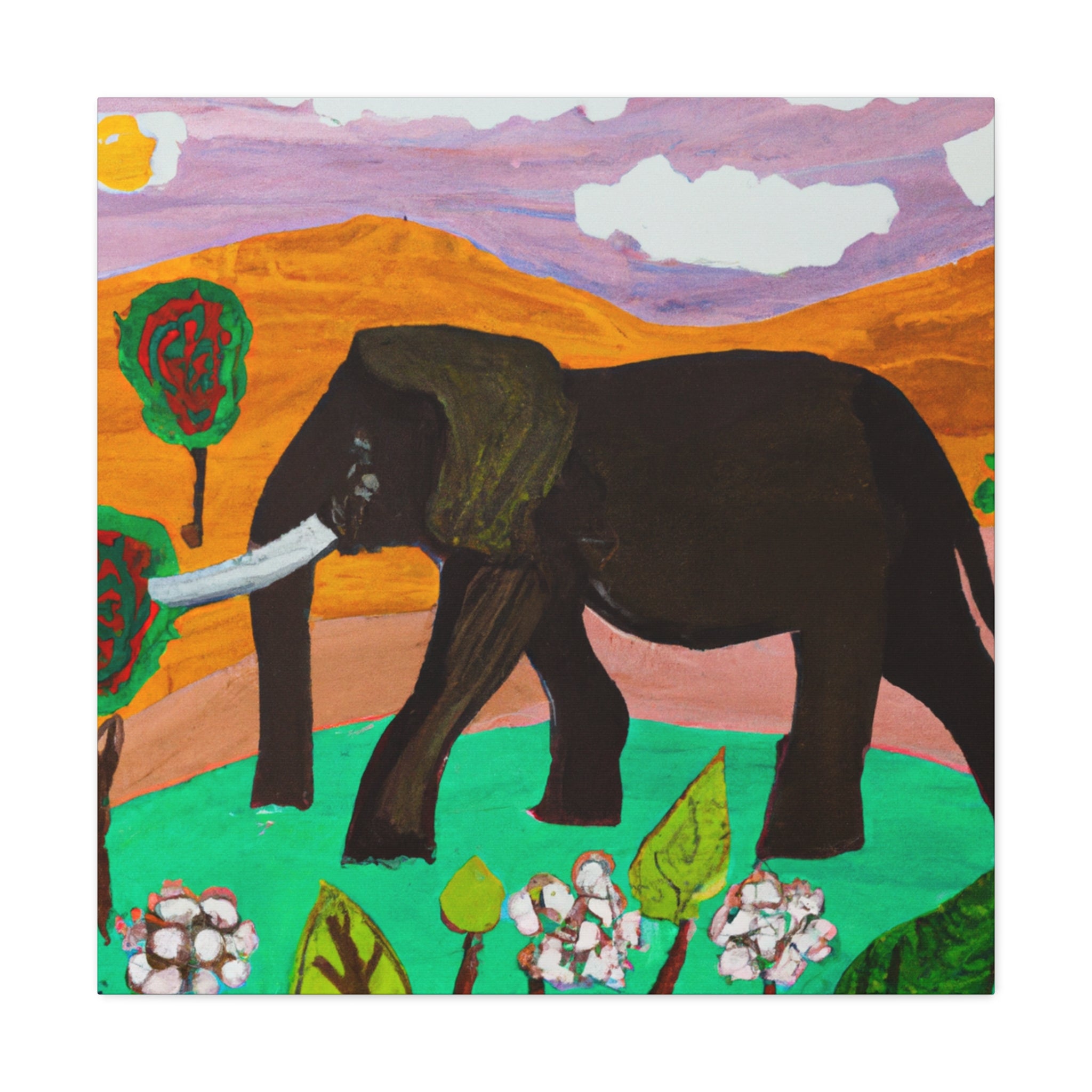 "Elephant's Majestic Splendor" - Canvas - Walmart.com