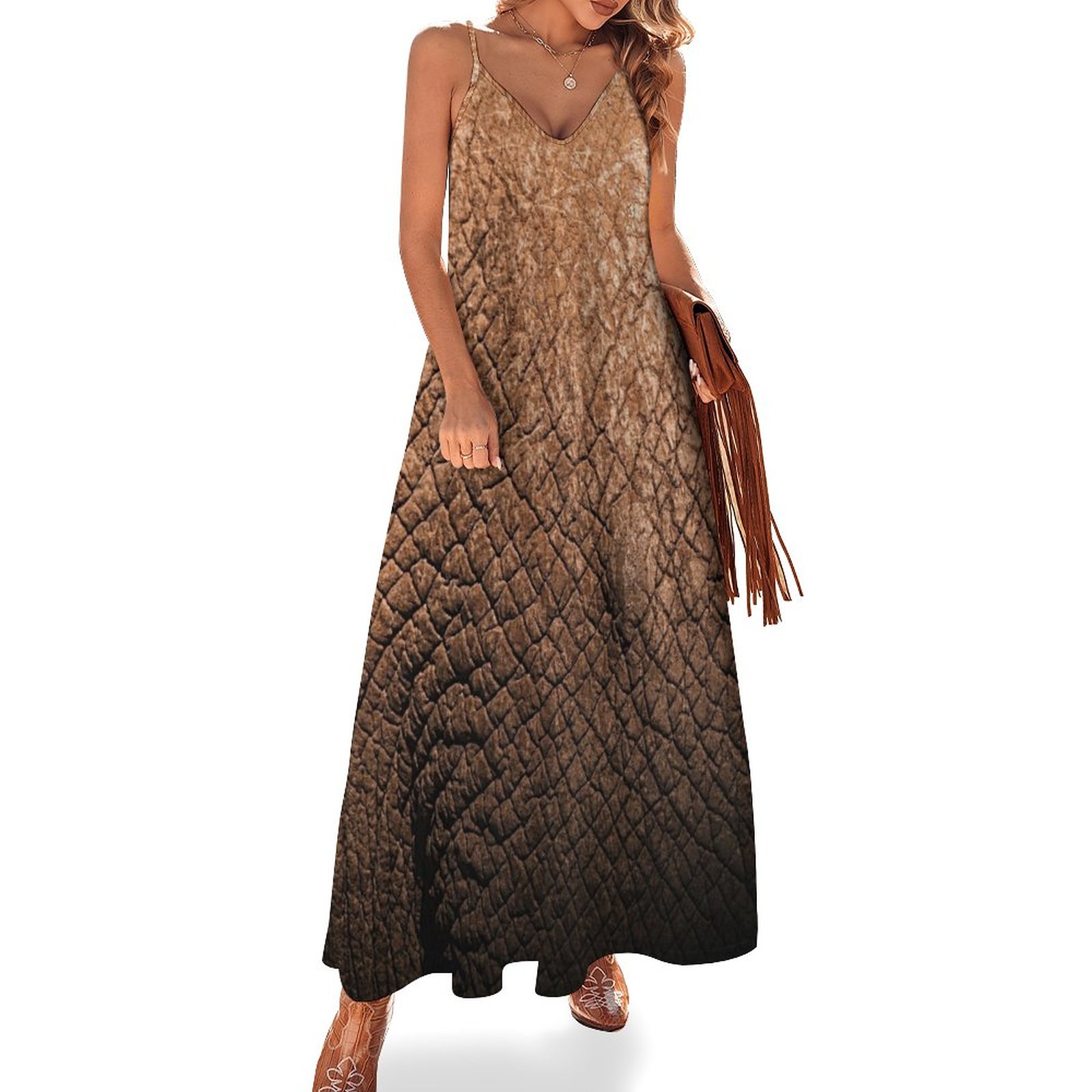 Elephant skin print Sleeveless Dress evening dress dresses for women ...