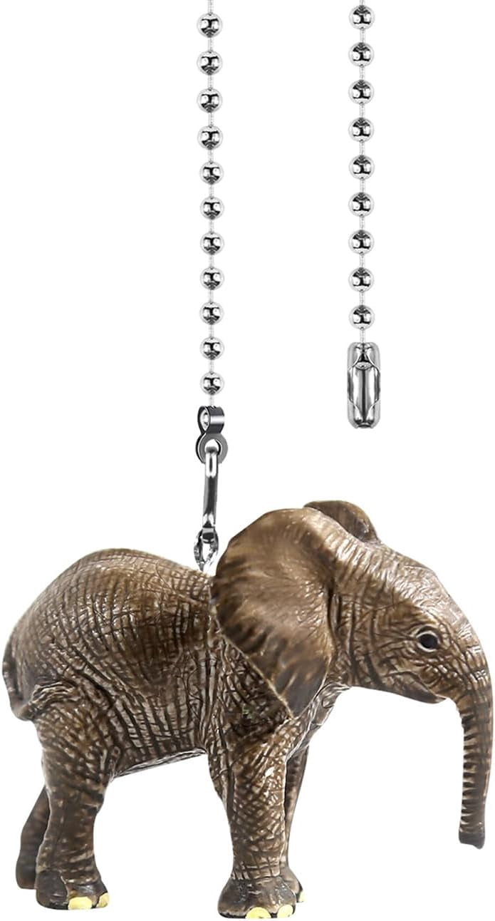 Elephants Ceiling Fan Pull Chain,12in Safari Animal String Pulls Charm ...