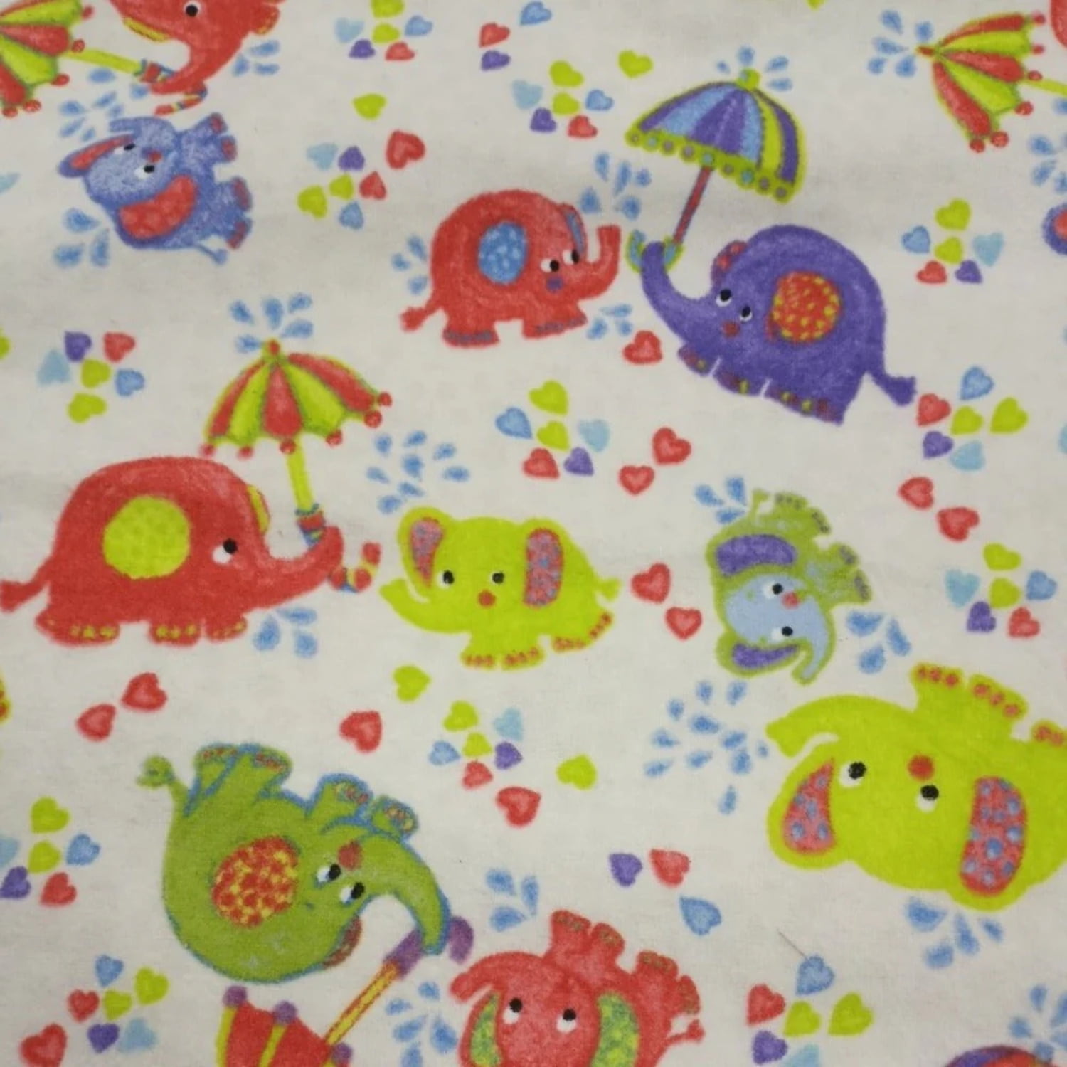 Elephants Flannel Fabric - Walmart.com