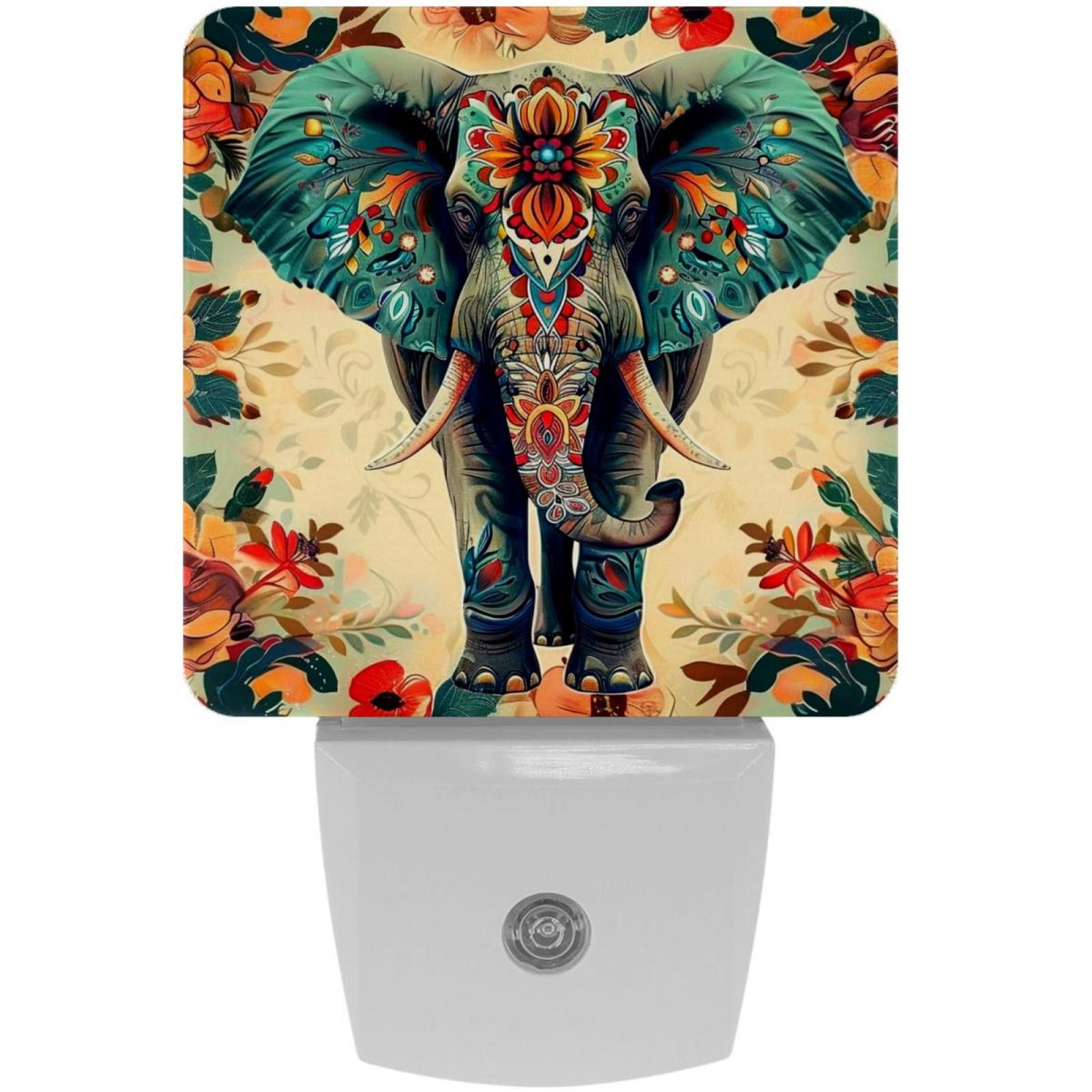 Elephants LED Square Night Lights - Modern and Versatile Plug-in ...