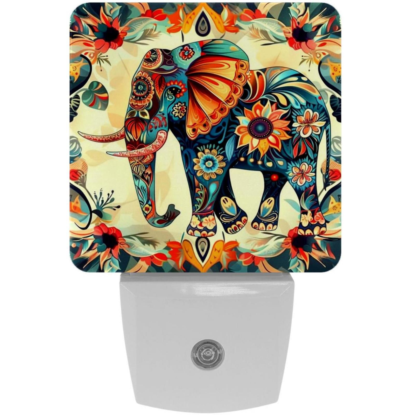 Elephants LED Square Night Lights - Stylish and Energy-Efficient ...