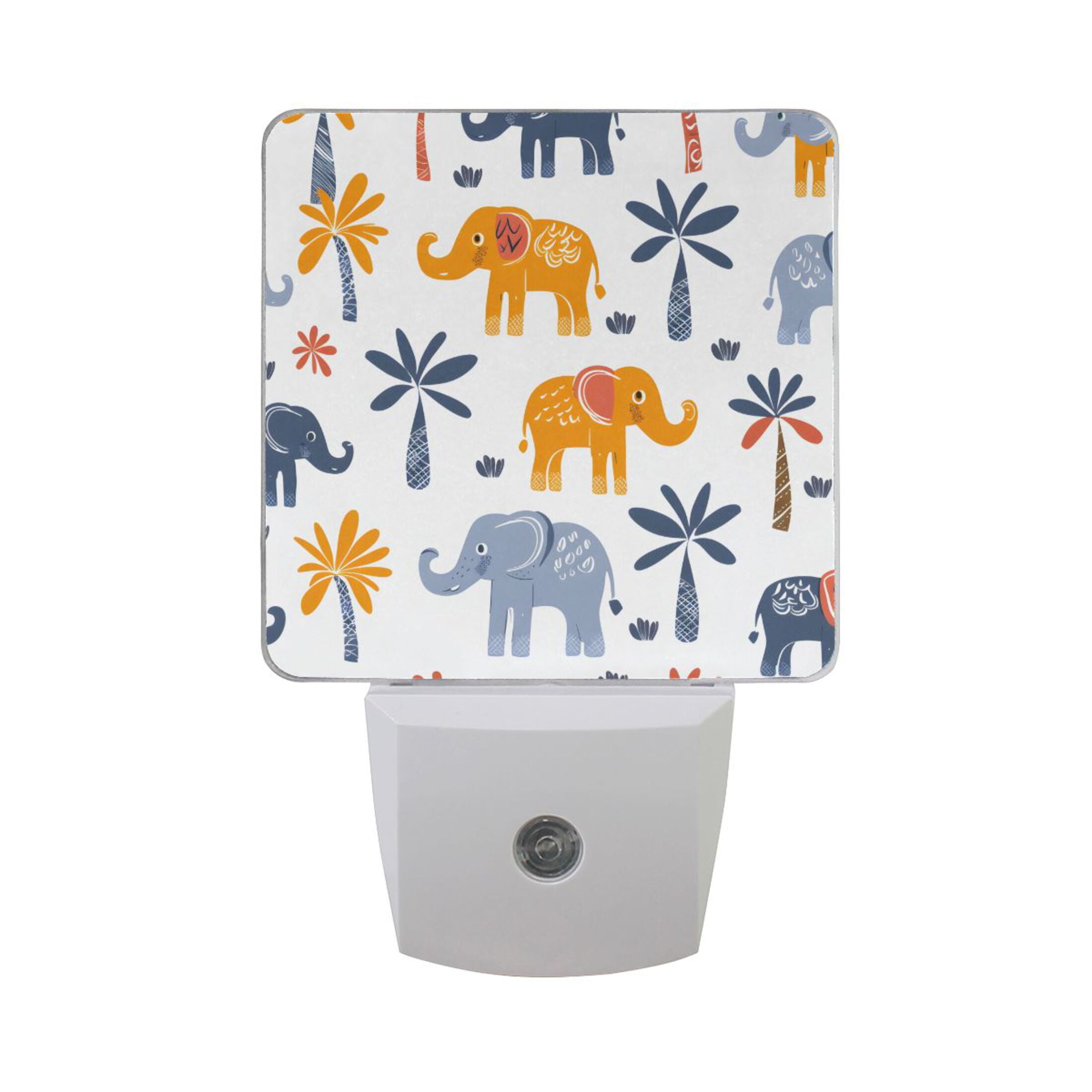 Elephants with Palms Trees Night Light 2 Pack LED Nightlight Plug into ...