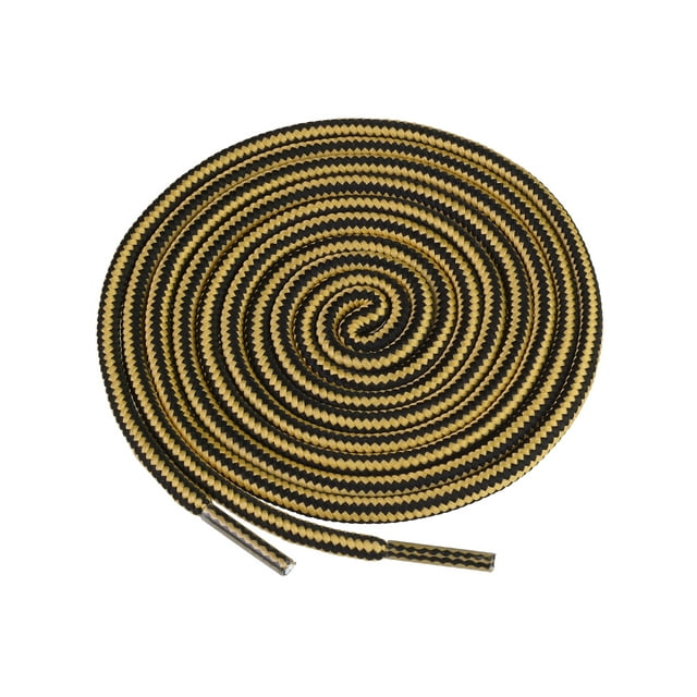 Elerevyo 1 Pair Round Rope Dual Colored Striped Shoelace Shoe Strings ...