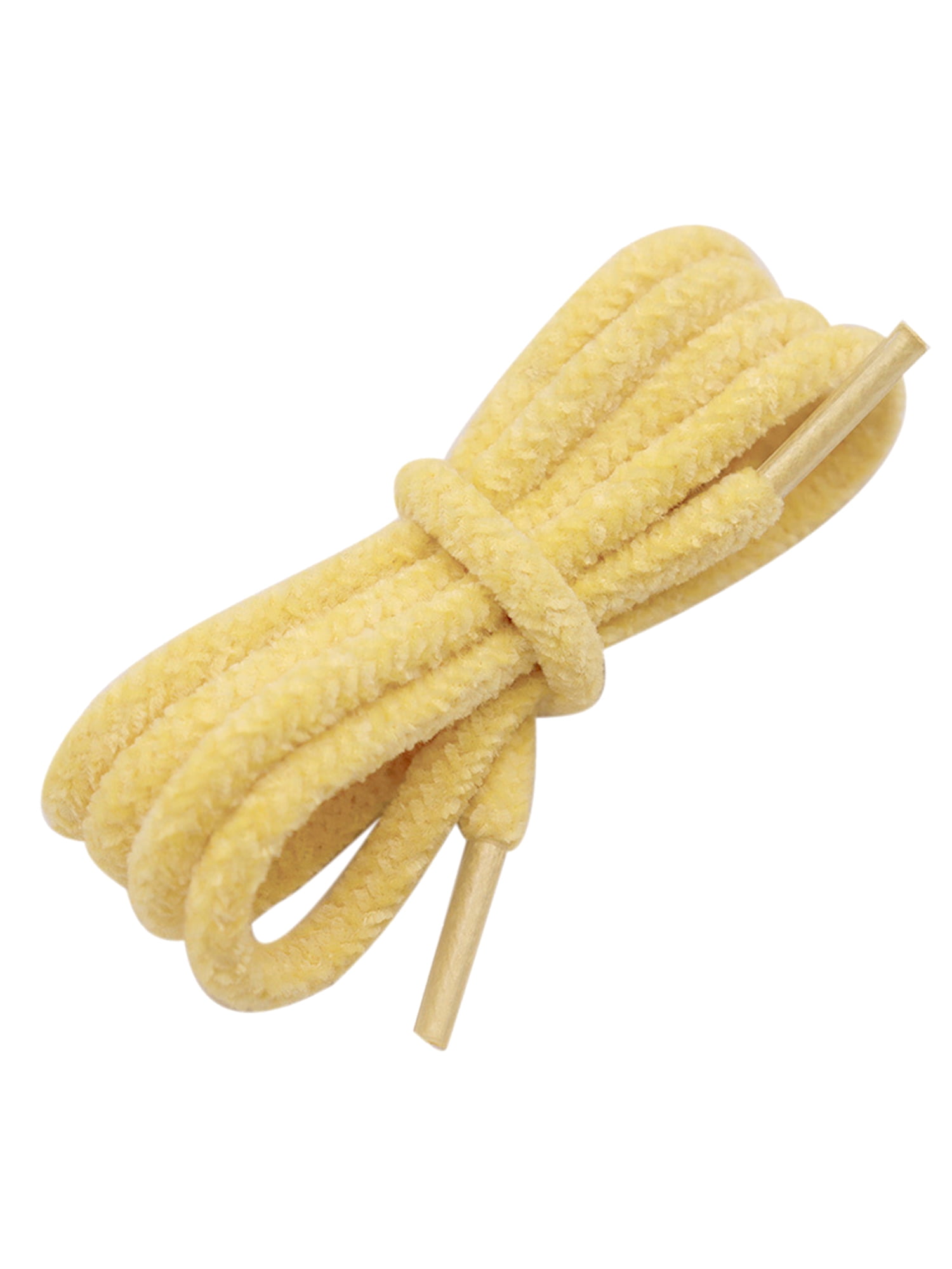 INSPIRE CHIC 2 Pairs Round Fuzzy Shoe Laces for Sneakers, Hairy Wide ...