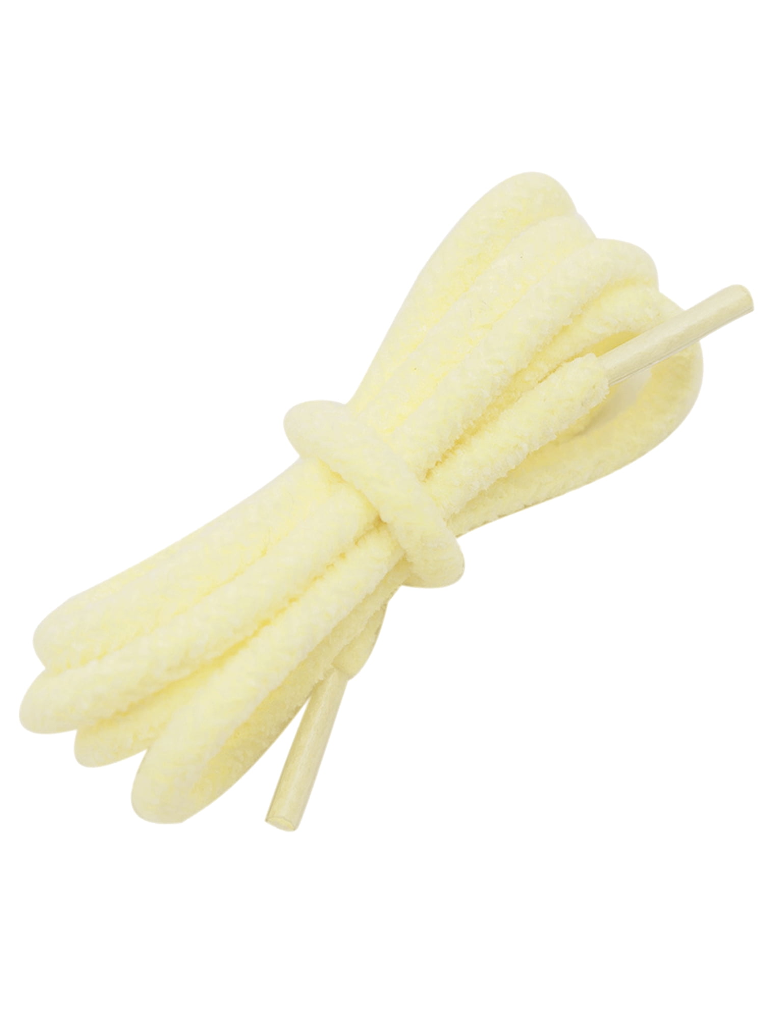 INSPIRE CHIC 2 Pairs Round Fuzzy Shoe Laces for Sneakers, Hairy Wide ...