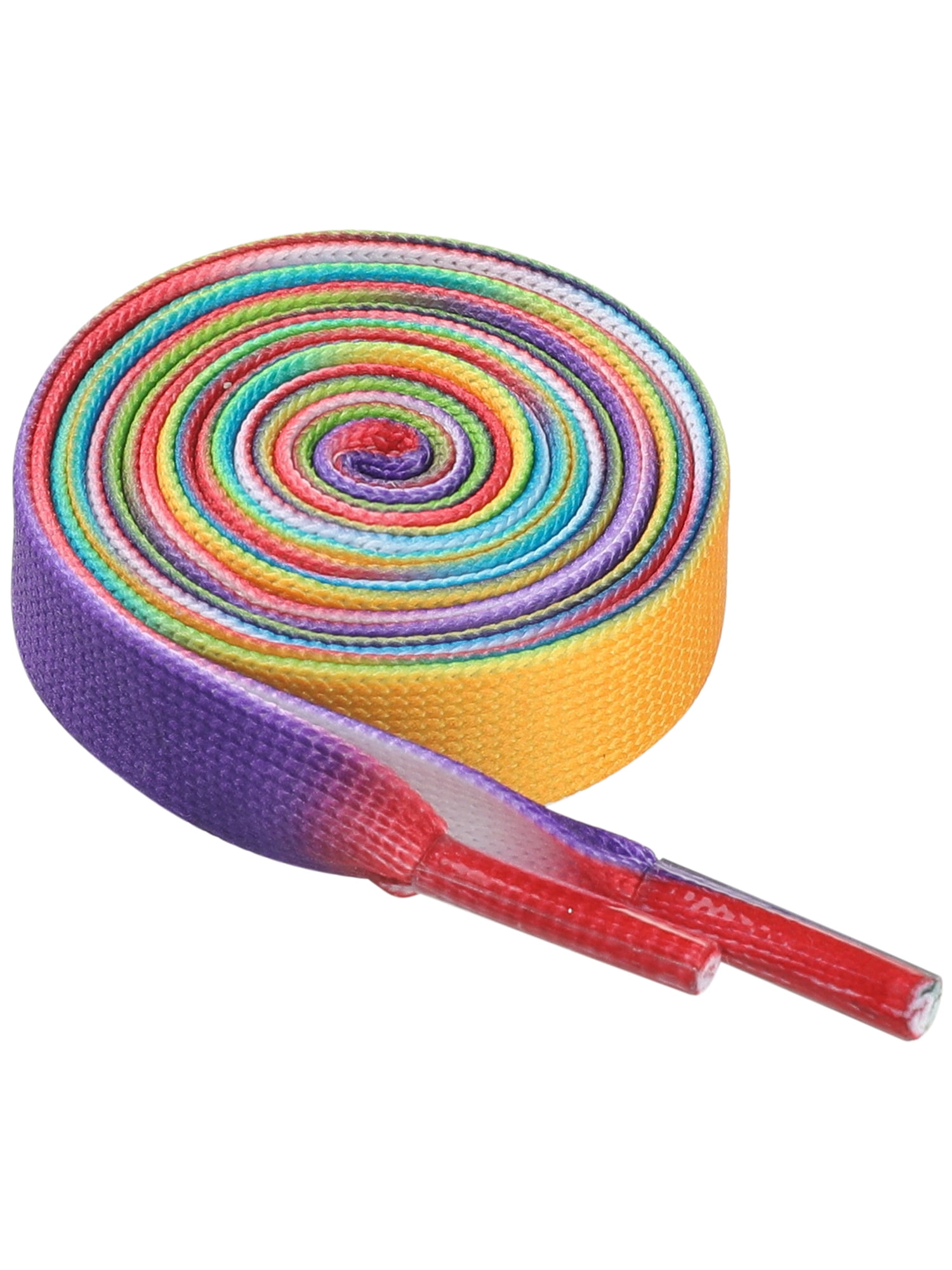 INSPIRE CHIC Flat Wide Colorful Shoelaces Rainbow Gradient Shoe Laces ...