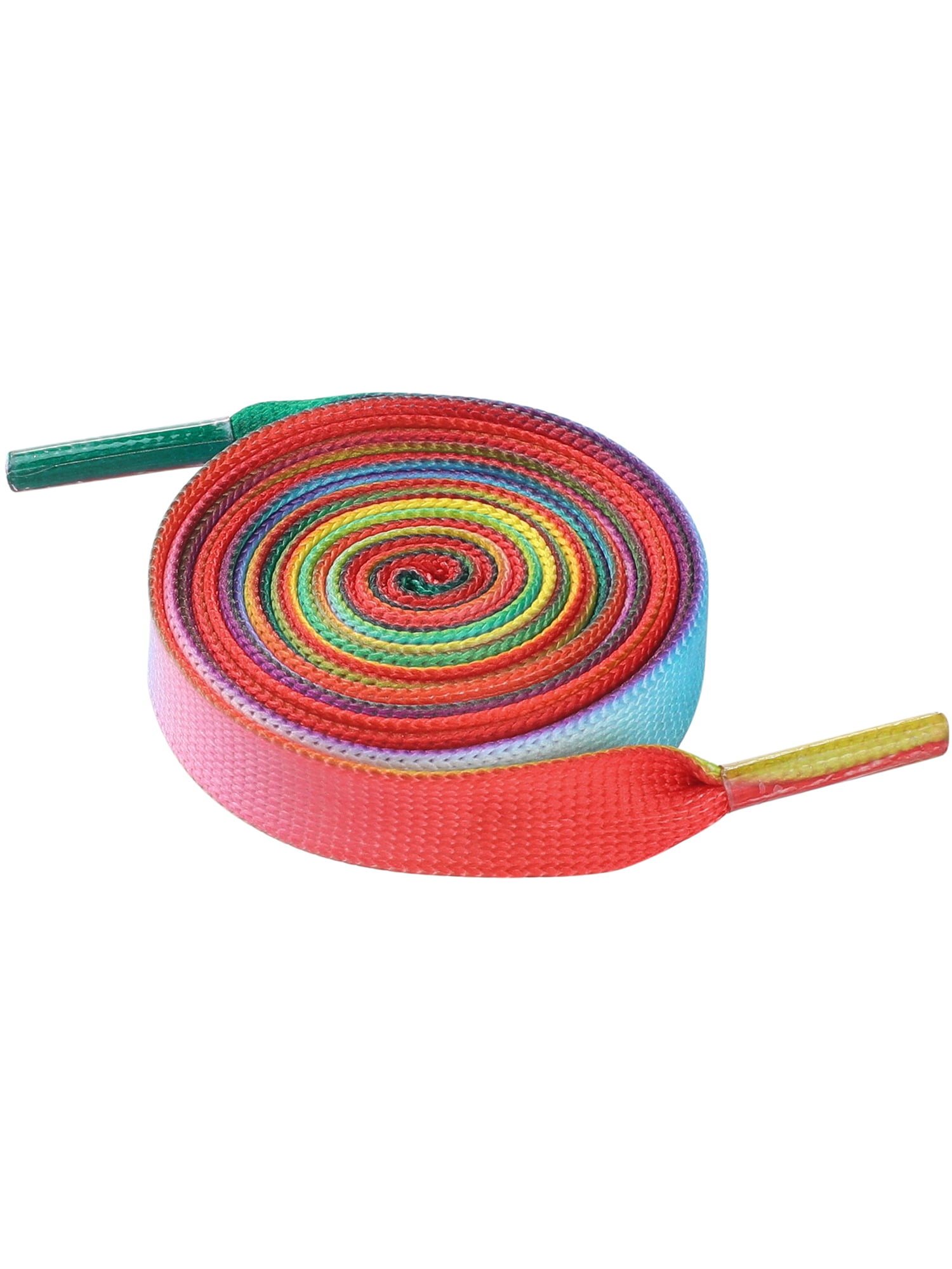 INSPIRE CHIC Flat Wide Colorful Shoelaces Rainbow Gradient Shoe Laces ...