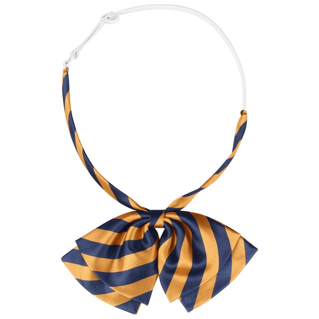 Elerevyo Cute Uniform Double Layers Pretied Bowknot, Striped Bow Ties ...