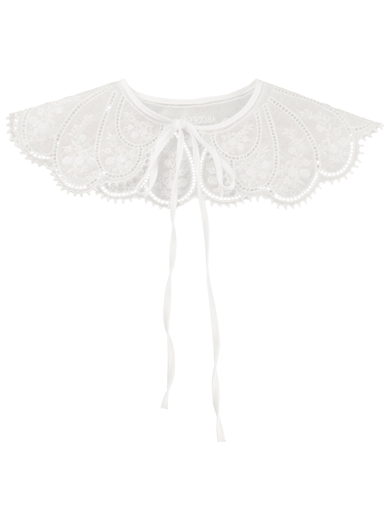 INSPIRE CHIC Detachable False Collar, Embroidery Mini Cape Neck Ruff ...